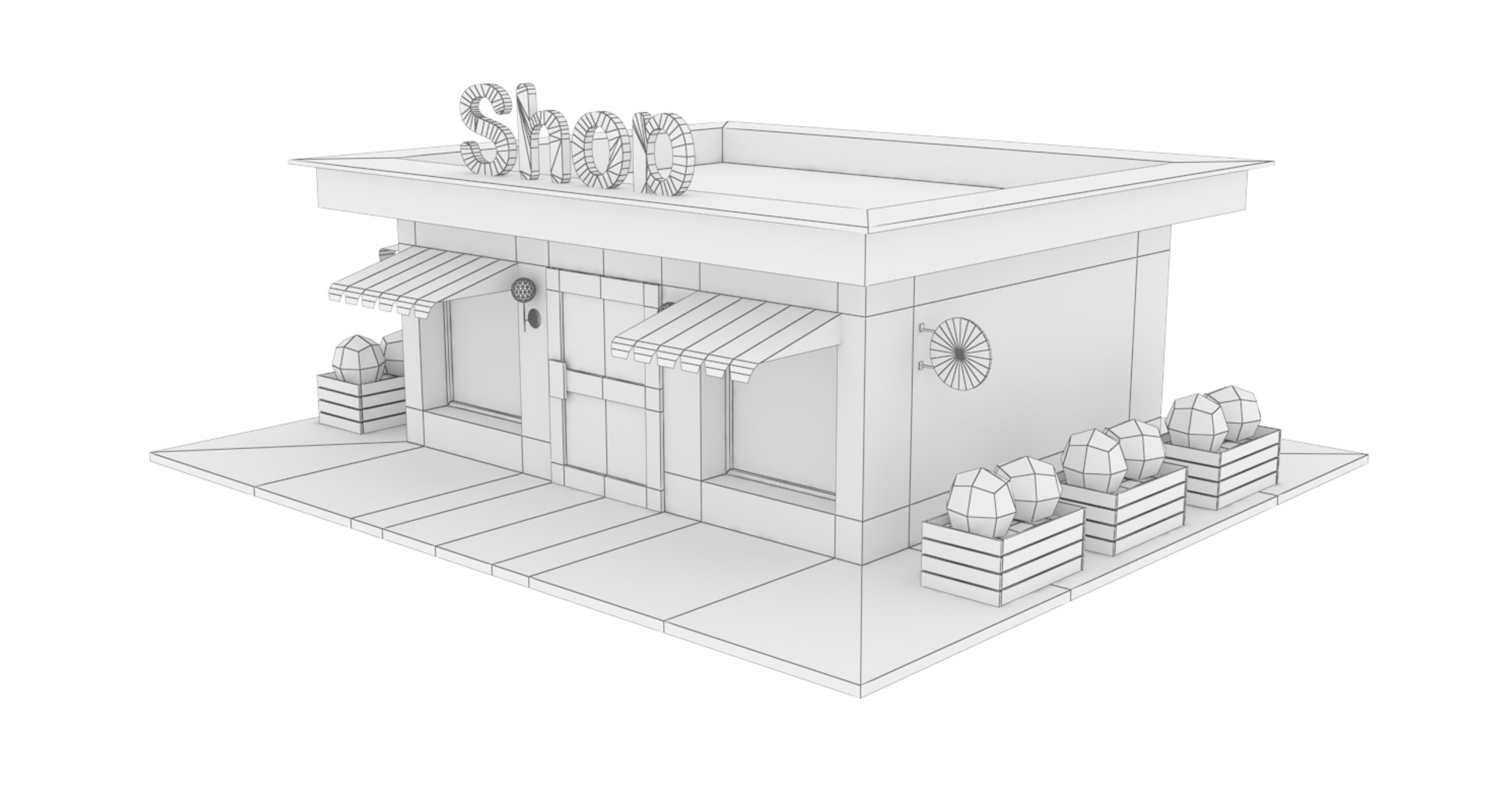 3D Cartoon Shop - TurboSquid 1369539