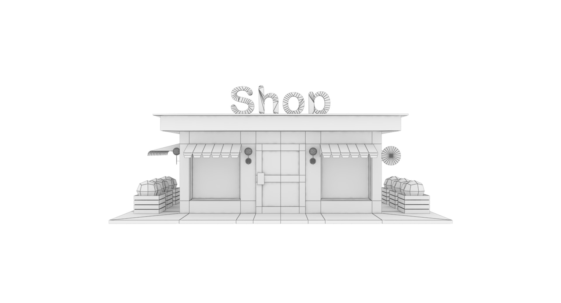 3D Cartoon Shop - TurboSquid 1369539