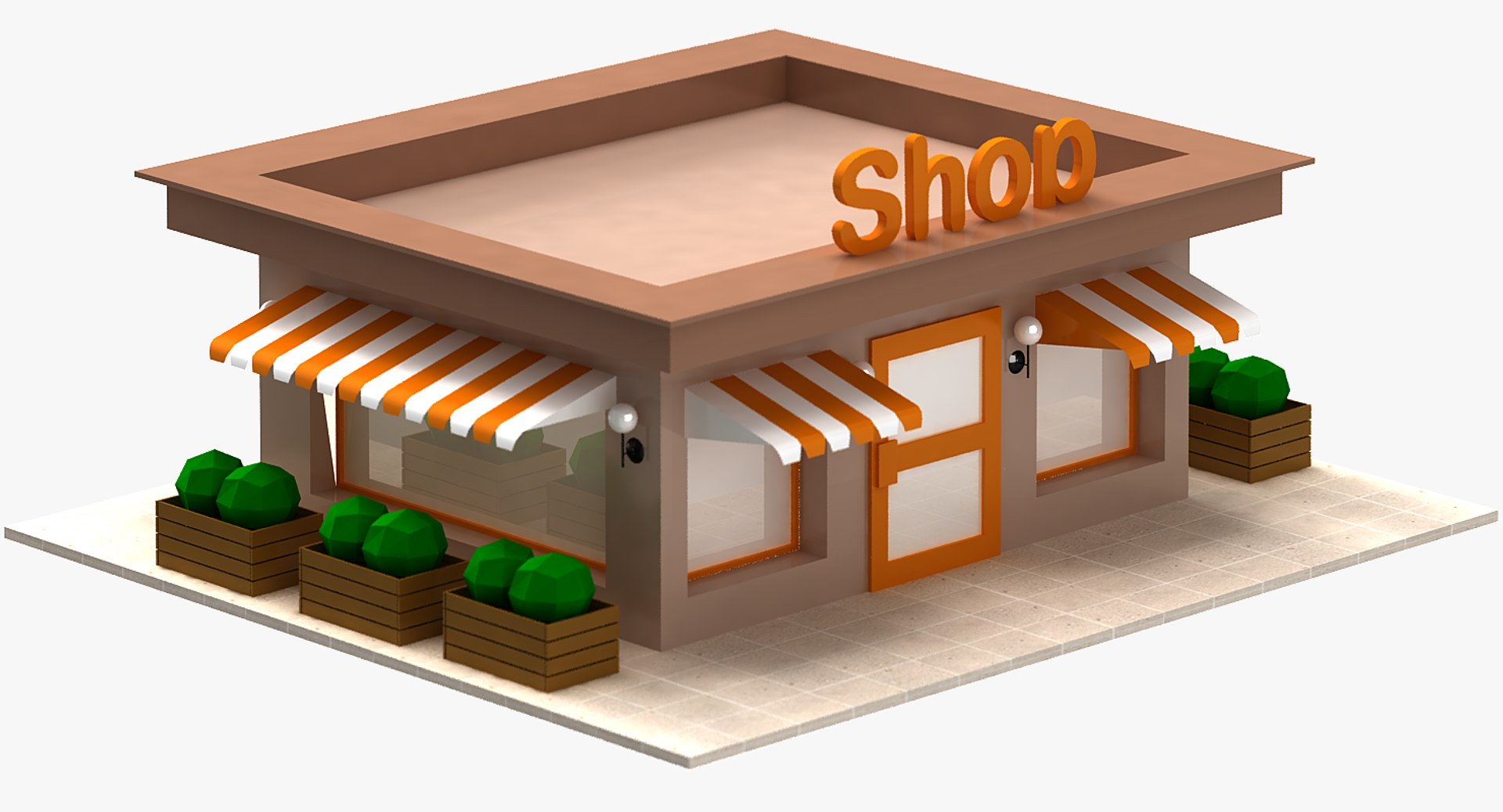 3D Cartoon Shop - TurboSquid 1369539