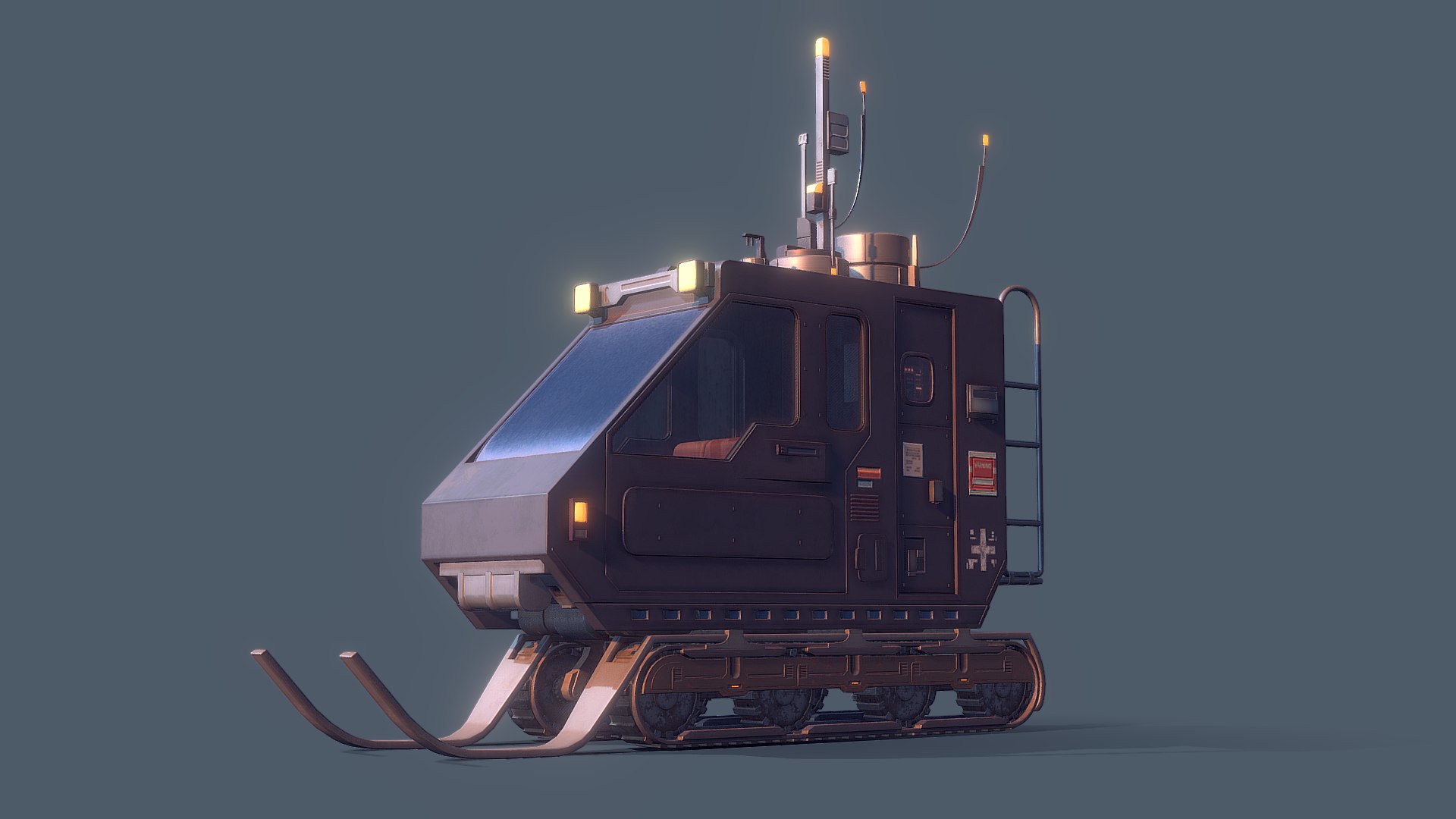 3D SnowCat Futuristic Vehicle Animated Model - TurboSquid 2202417