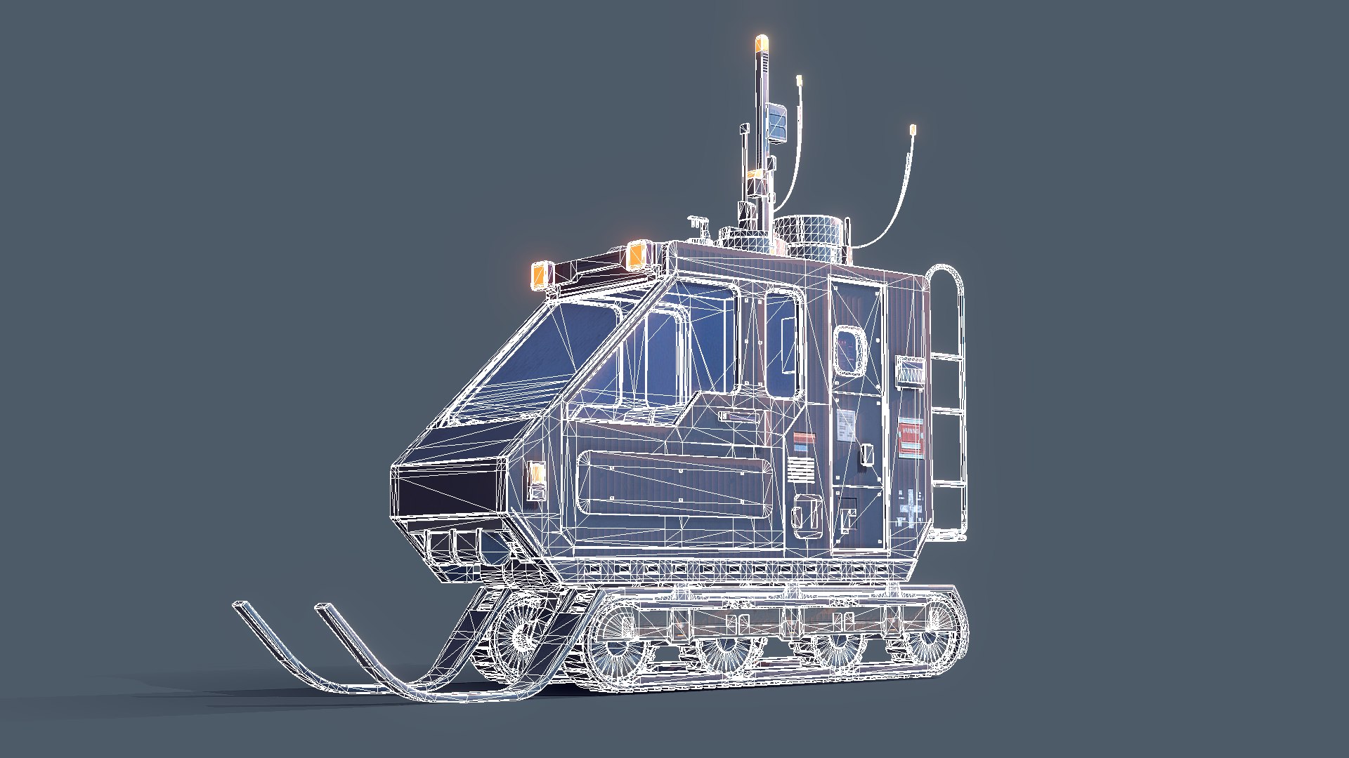 3D SnowCat Futuristic Vehicle Animated Model - TurboSquid 2202417