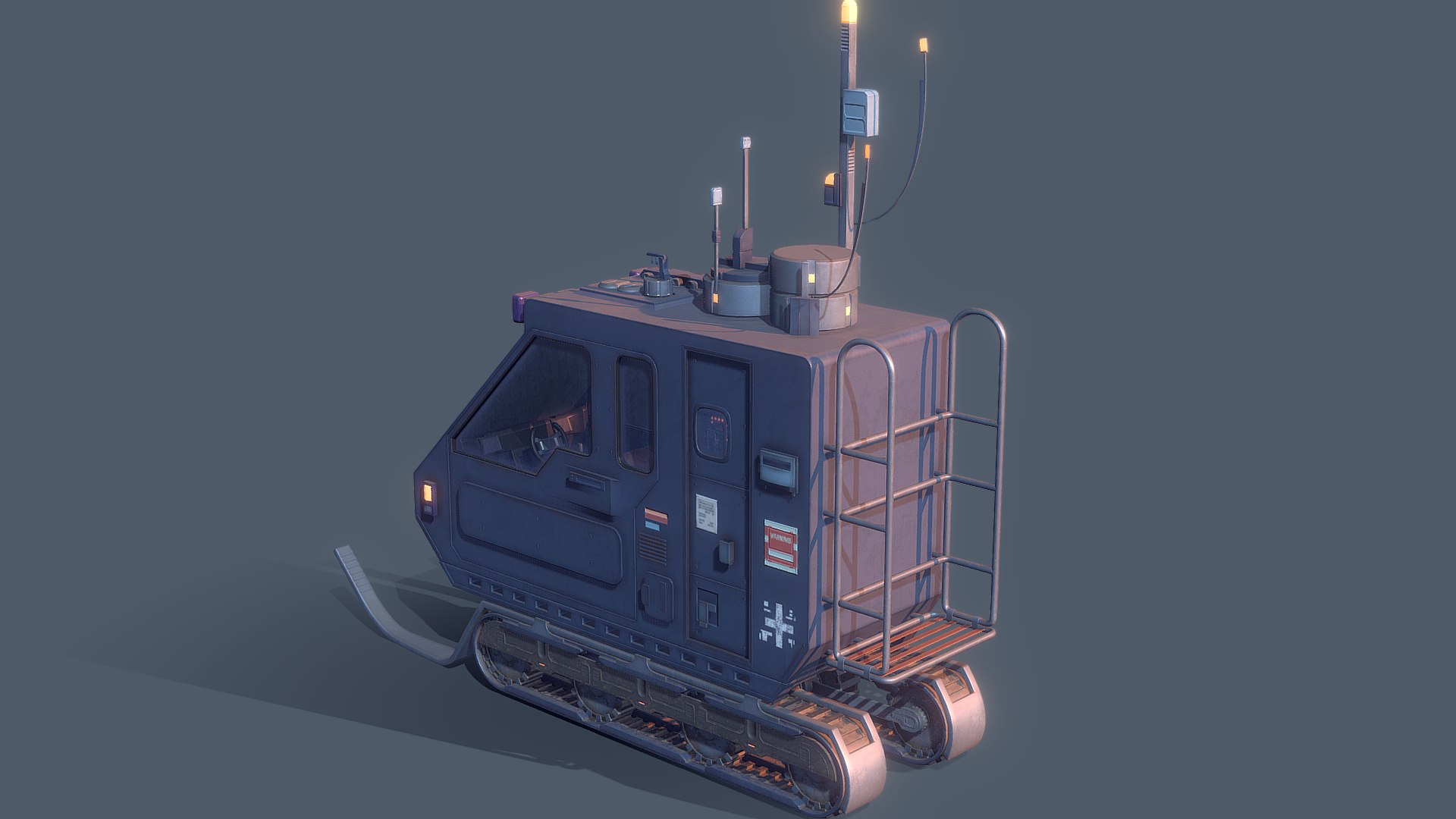 3D SnowCat Futuristic Vehicle Animated Model - TurboSquid 2202417