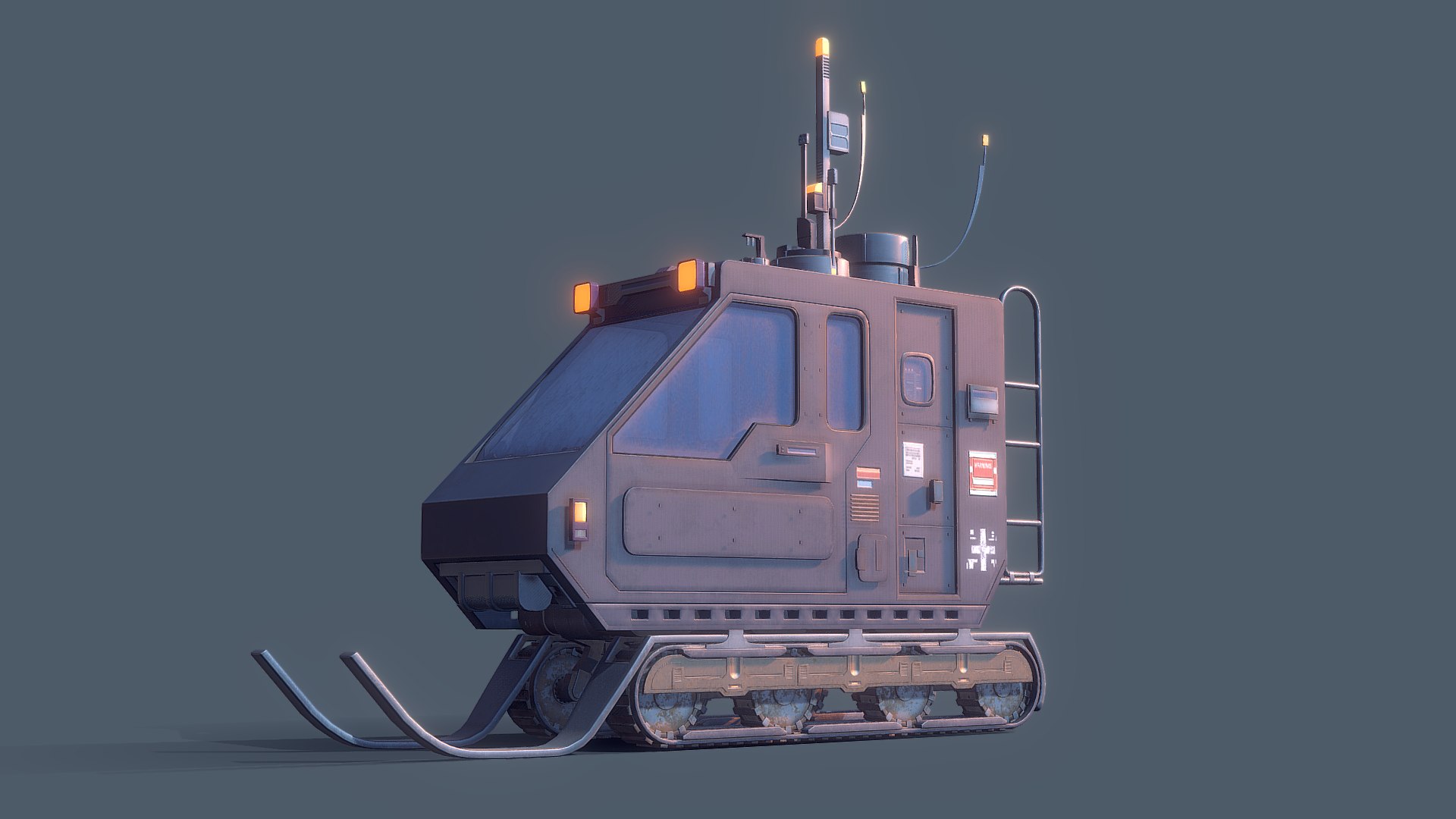 3D SnowCat Futuristic Vehicle Animated Model - TurboSquid 2202417