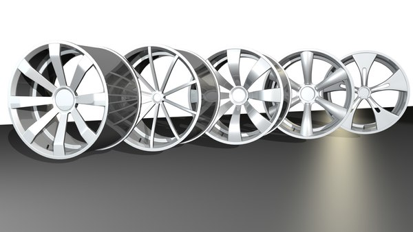 generic car wheels 3d model