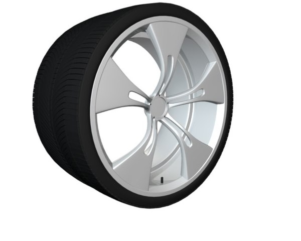 generic car wheels 3d model