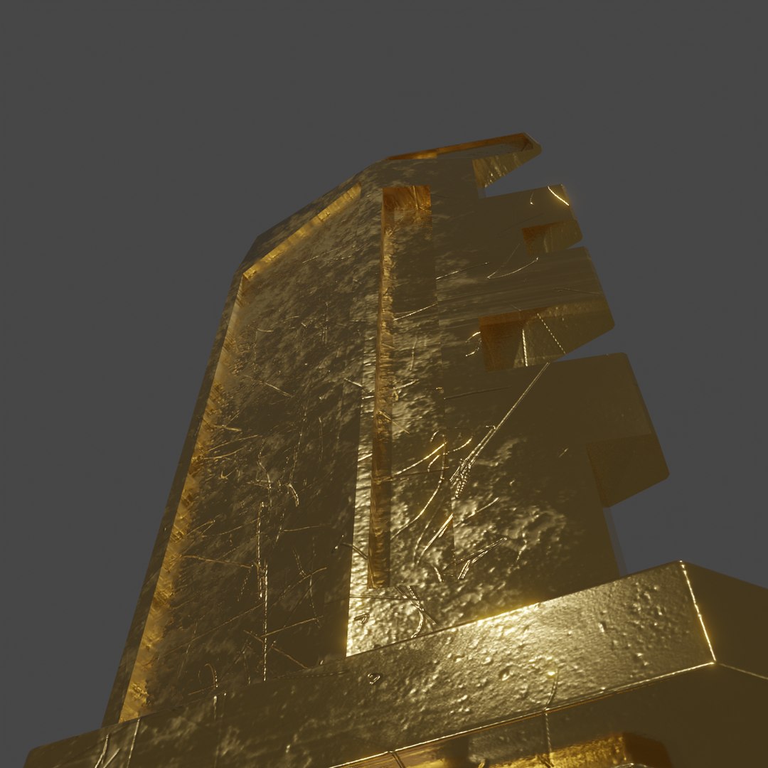 Low poly golden sword 3D model - TurboSquid 1721258