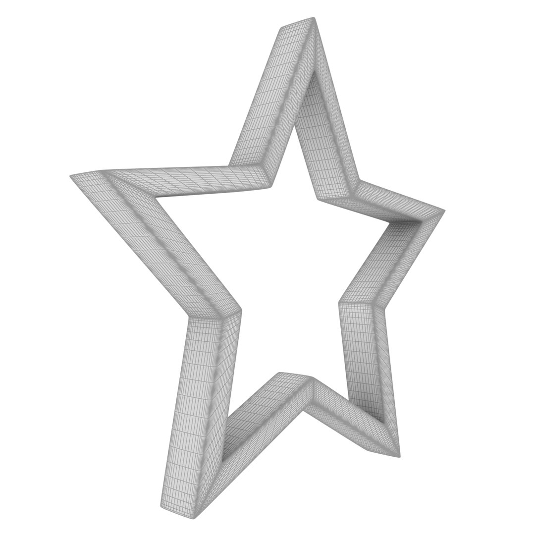Star Outline 3d Model