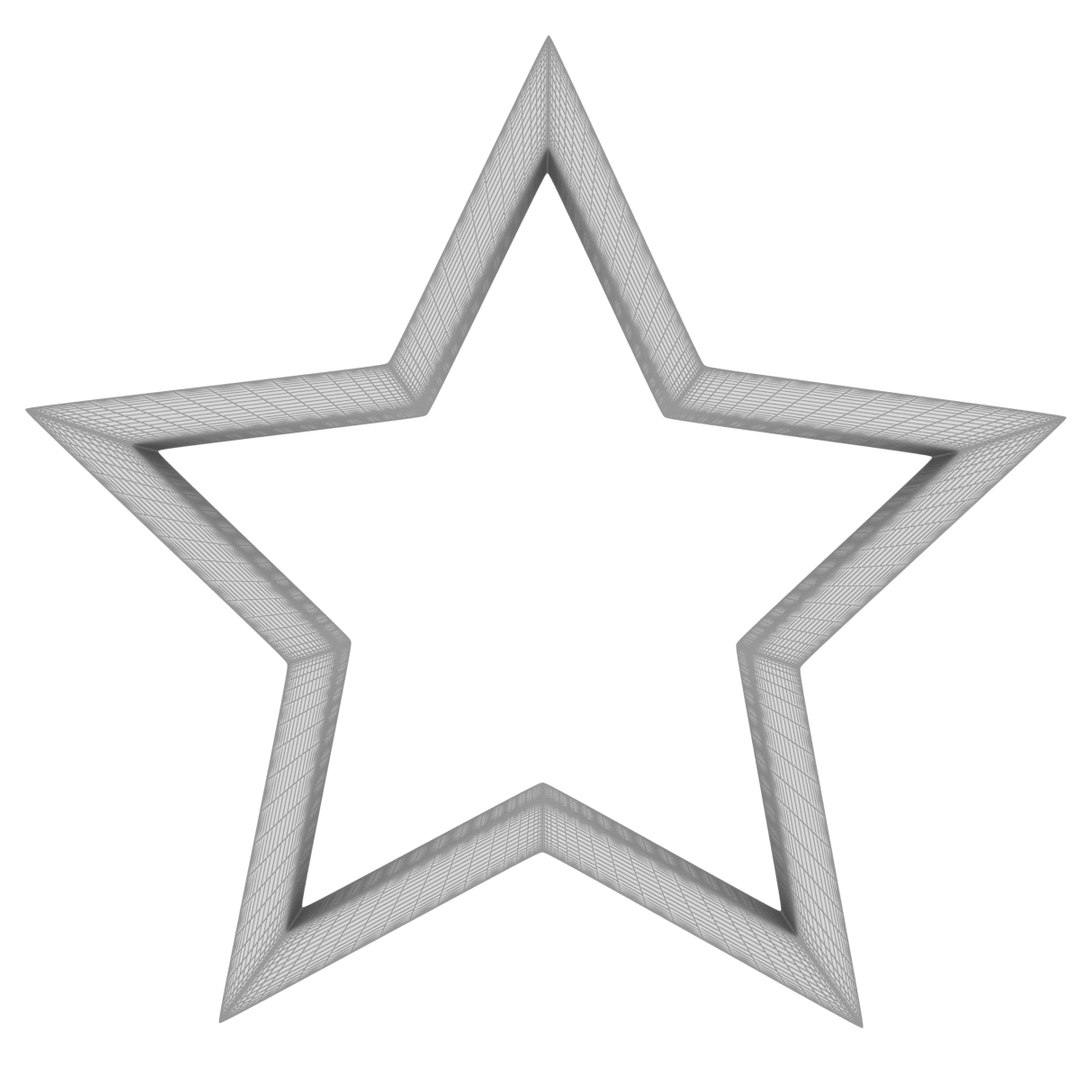 Star Outline 3d Model