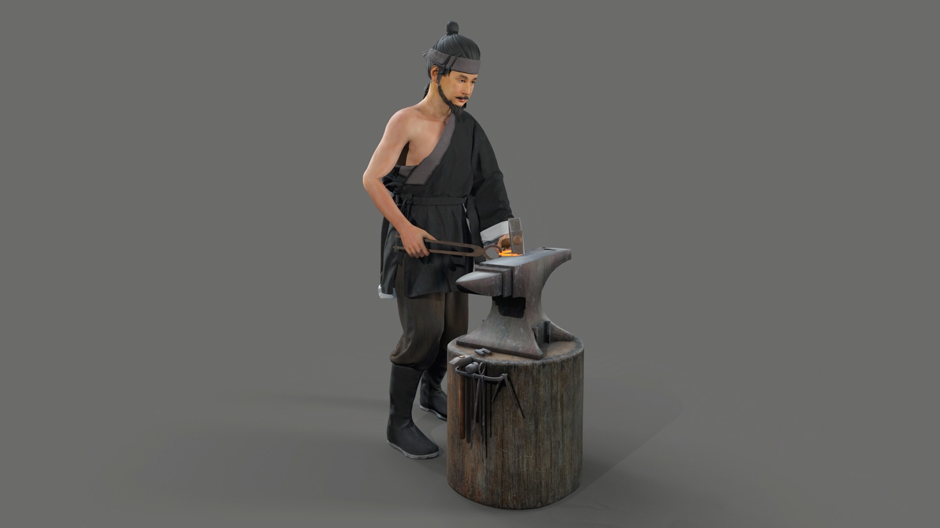 3D Blacksmith Character - TurboSquid 2237397