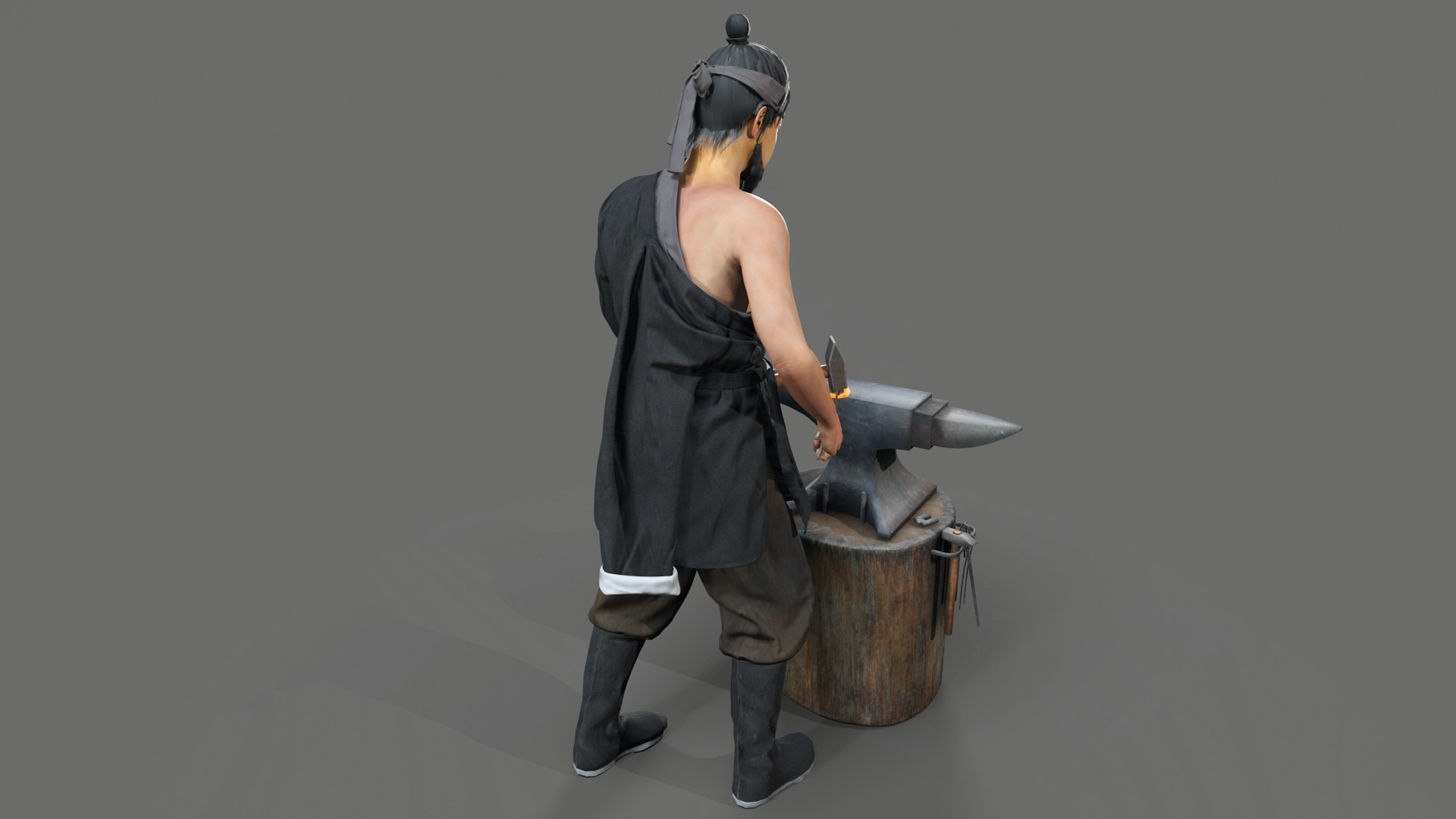 3D Blacksmith Character - TurboSquid 2237397