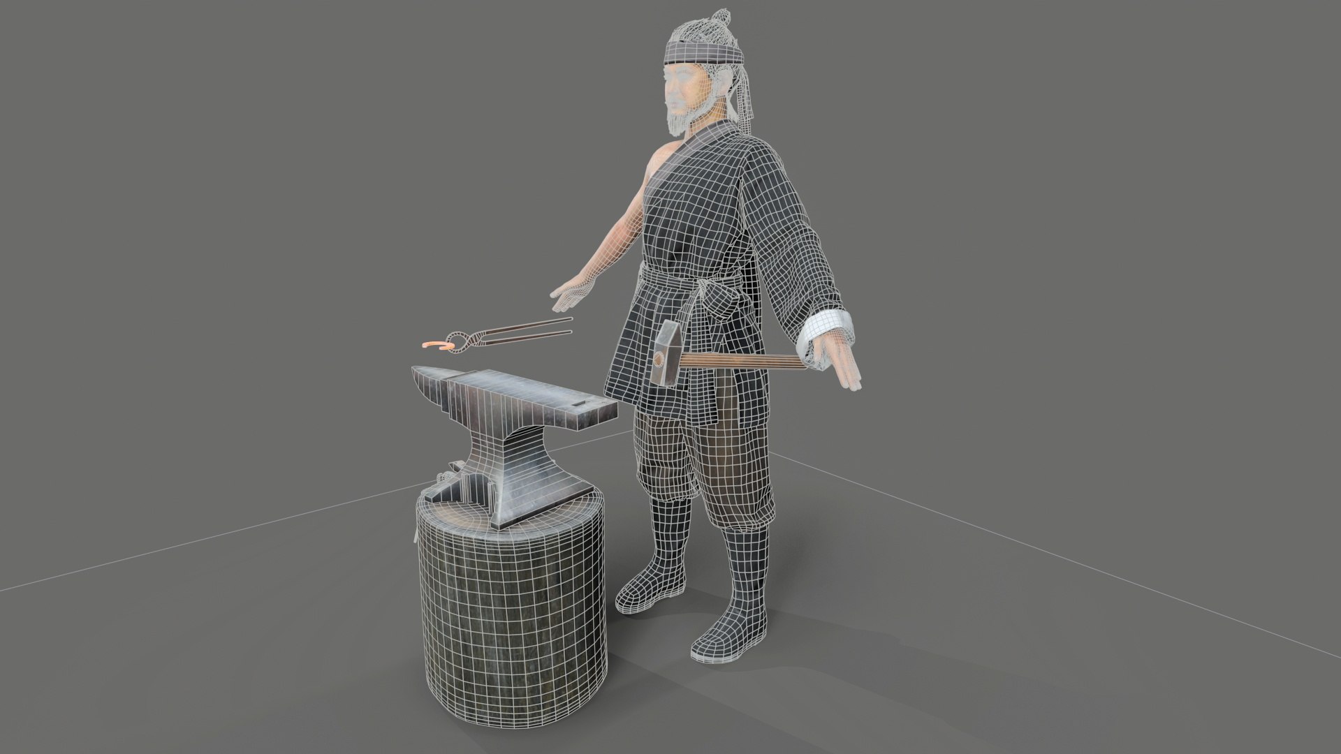 3D Blacksmith Character - TurboSquid 2237397