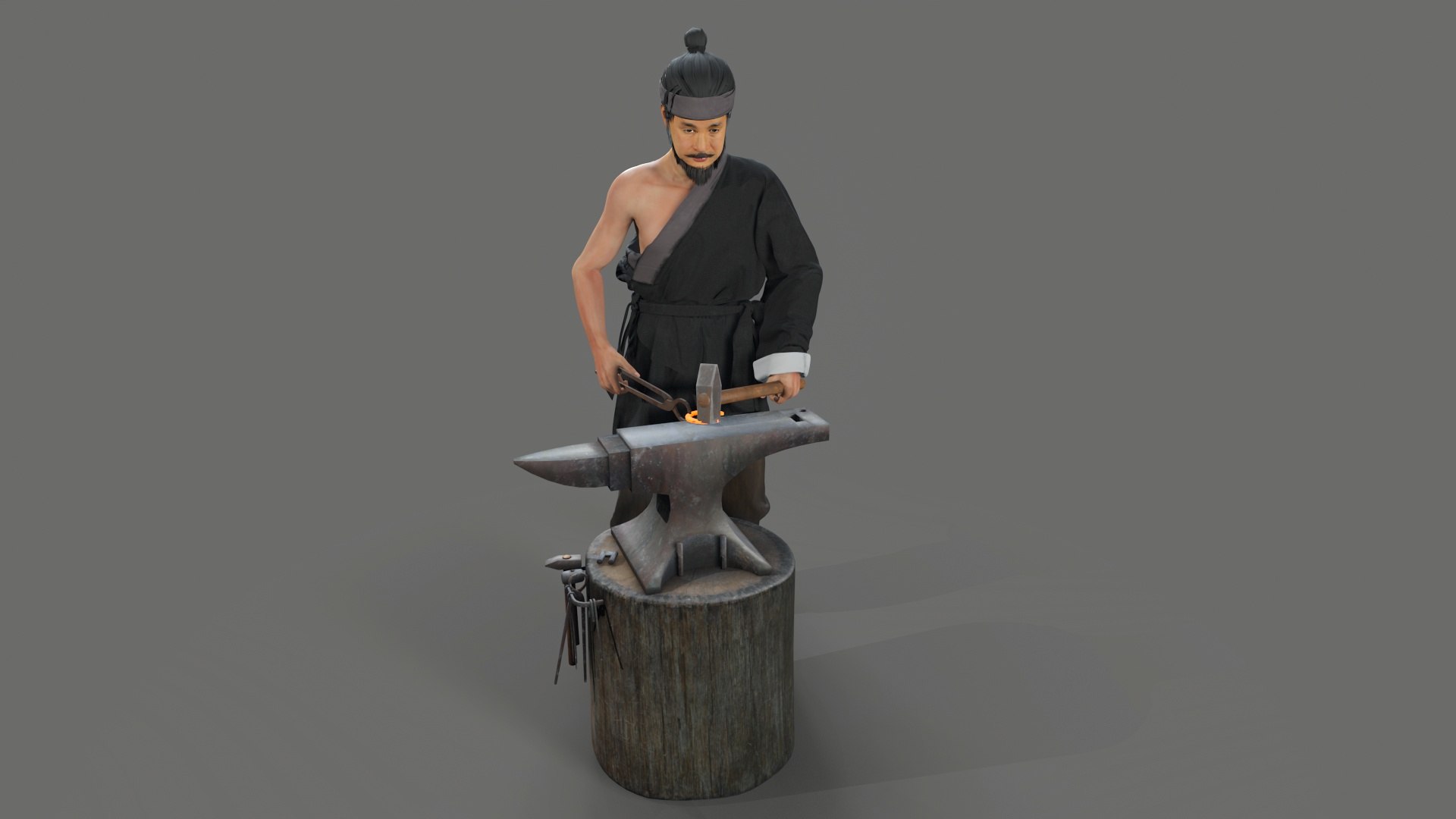 3D Blacksmith Character - TurboSquid 2237397
