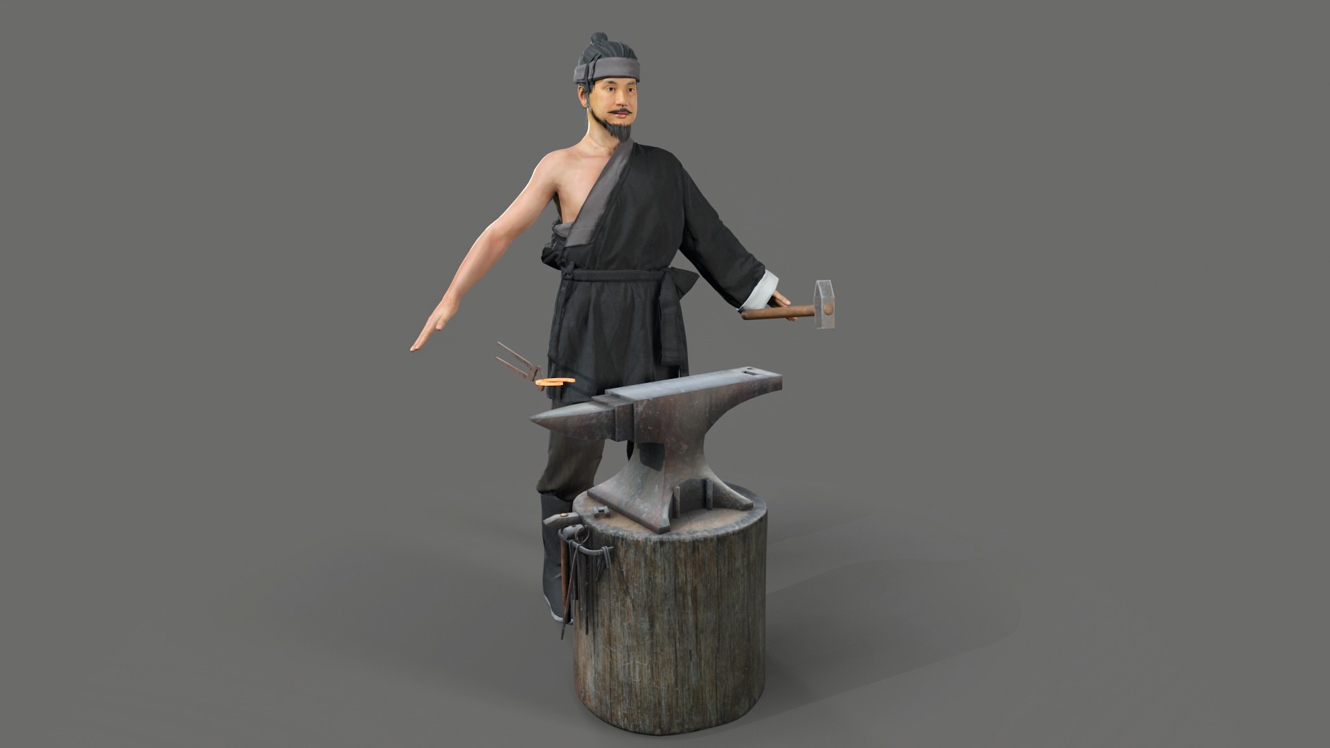 3D Blacksmith Character - TurboSquid 2237397