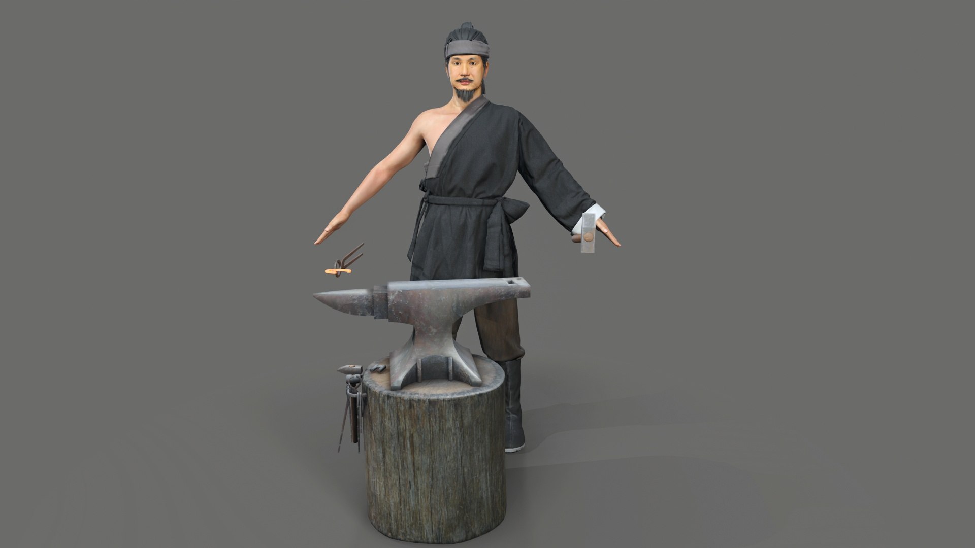 3D Blacksmith Character - TurboSquid 2237397