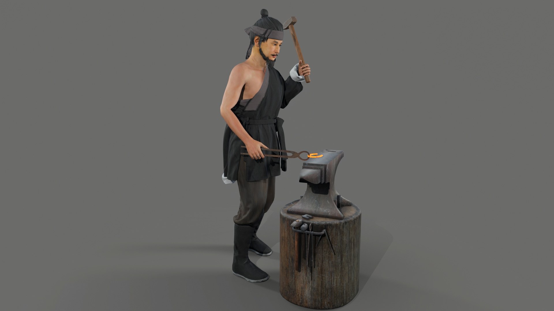 3D Blacksmith Character - TurboSquid 2237397
