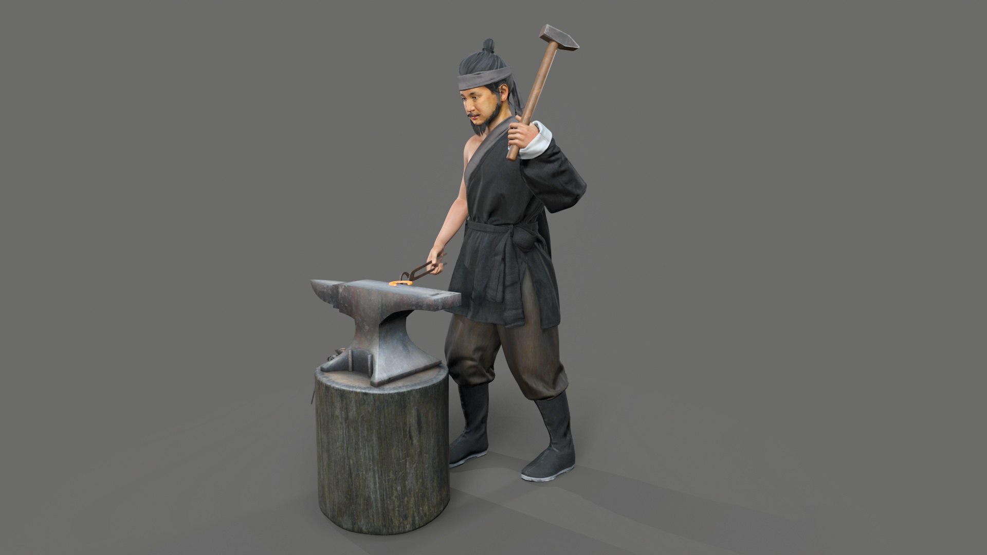3D Blacksmith Character - TurboSquid 2237397