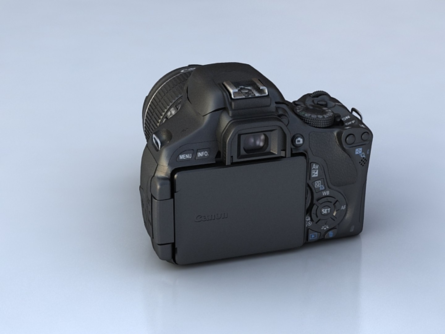 3d Model Canon Eos 600d Camera