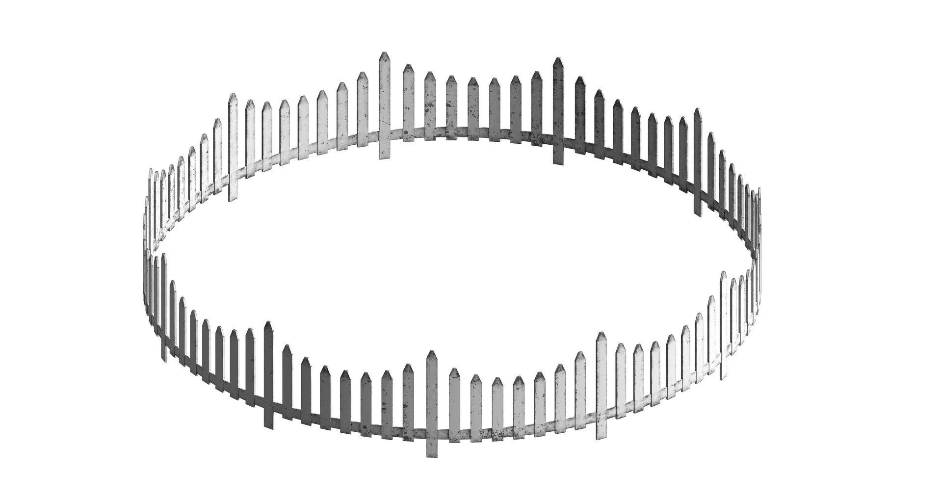 Circular Wooden Fence Set 3D - TurboSquid 1955547