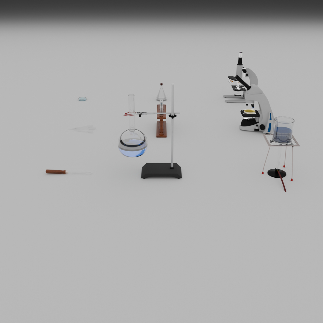 Lab Equipment Set 3D Model - TurboSquid 2287377
