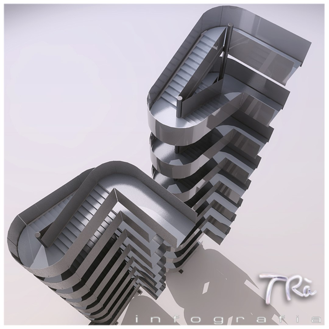 3d Model Emergency Stairs