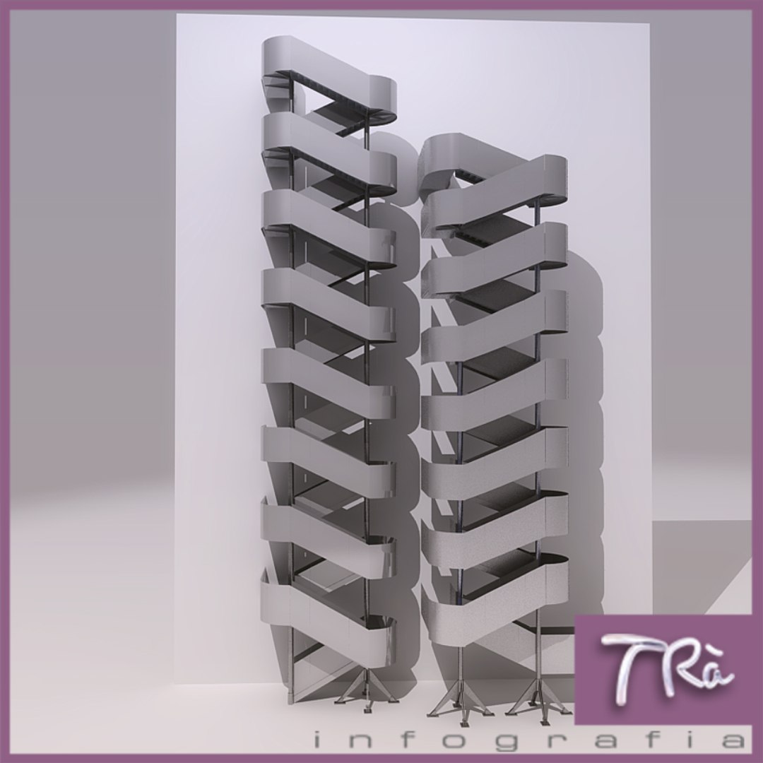 3d Model Emergency Stairs