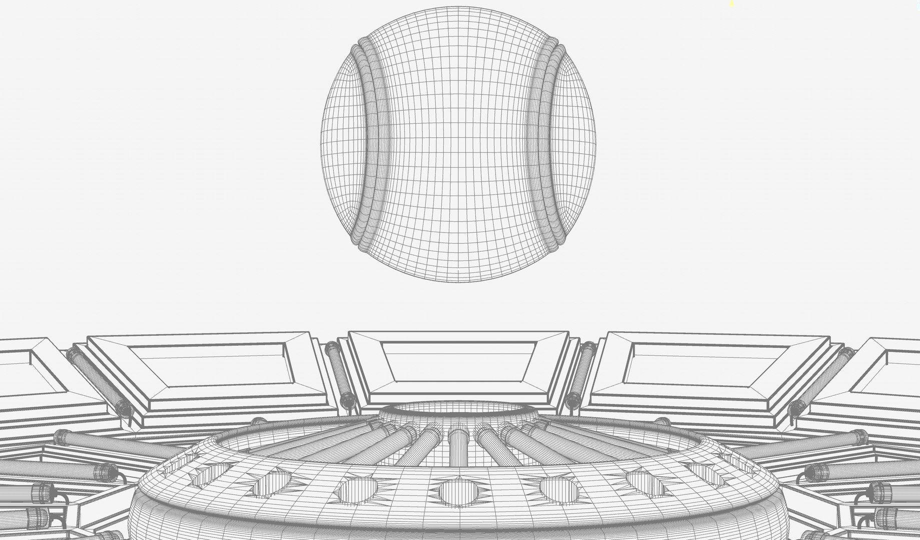 3D Futuristic Baseball Ball And Stage - TurboSquid 2128416
