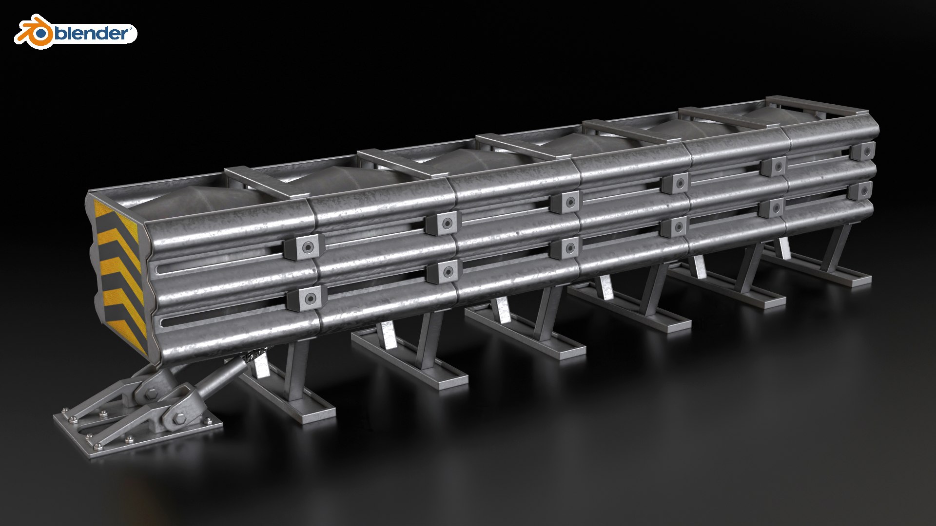 3D Crash Cushion - TurboSquid 1691086