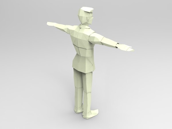 paper man 3d model