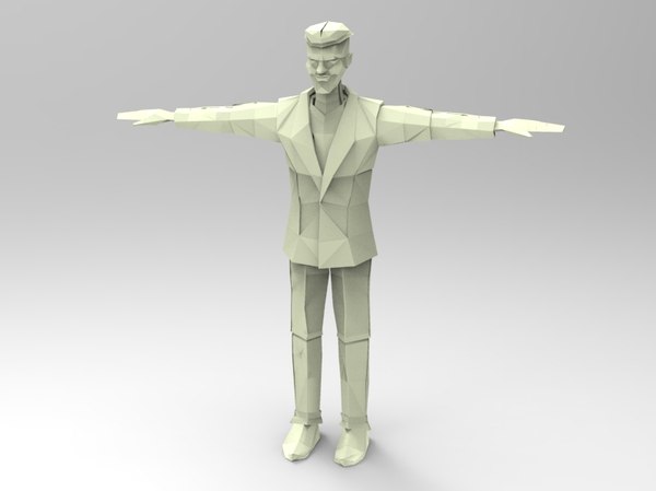 paper man 3d model
