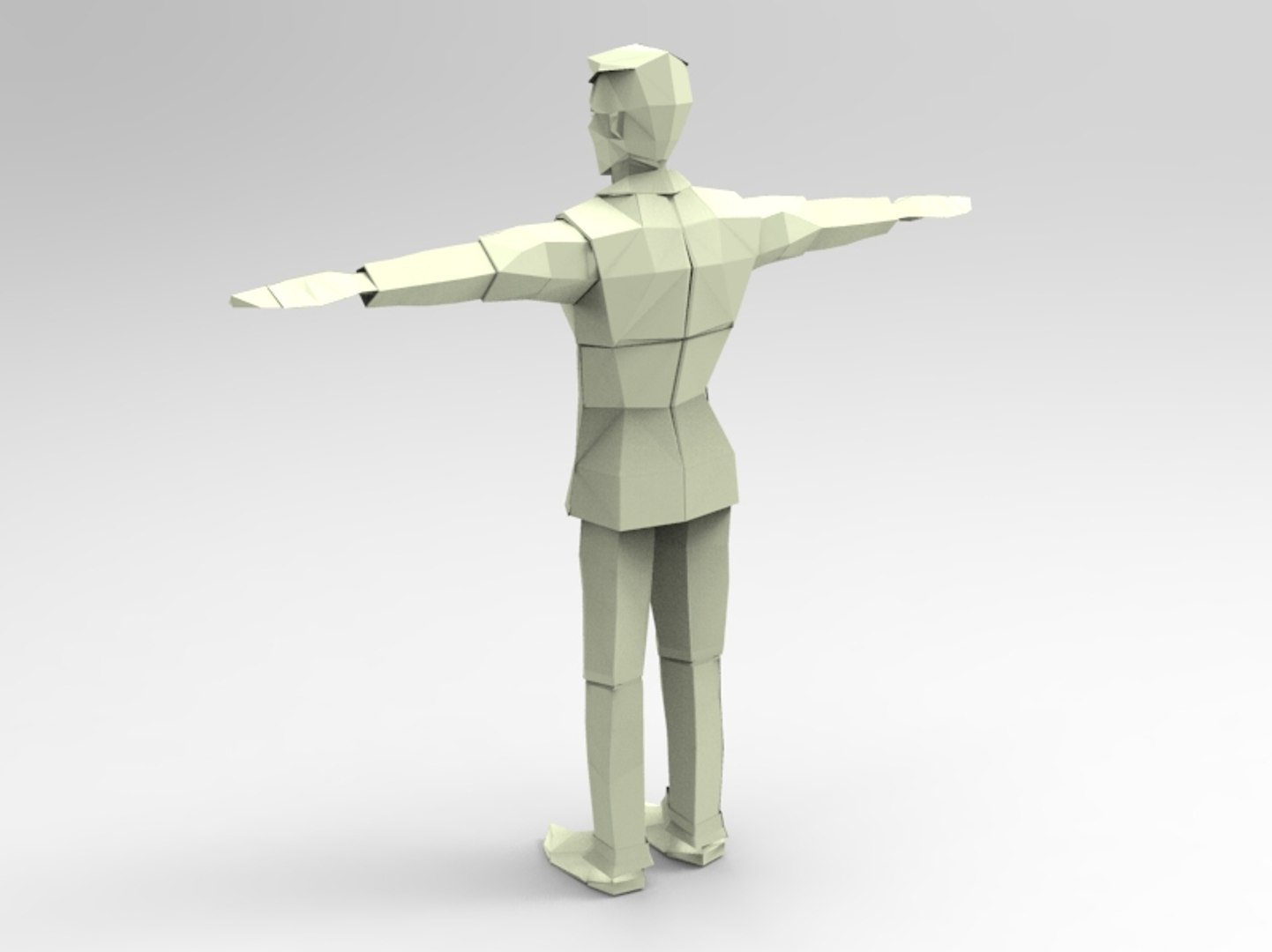 Paper Man 3d Model