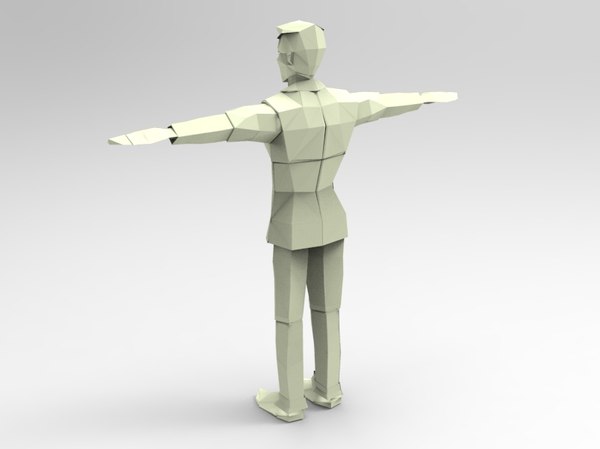 paper man 3d model