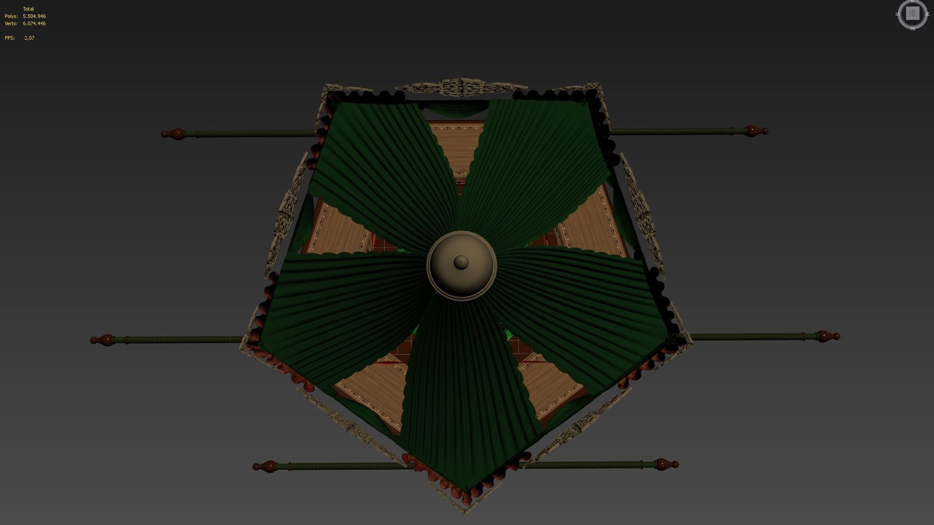 3D model Palanquin 2 traditional islamic tent with canopy - TurboSquid ...