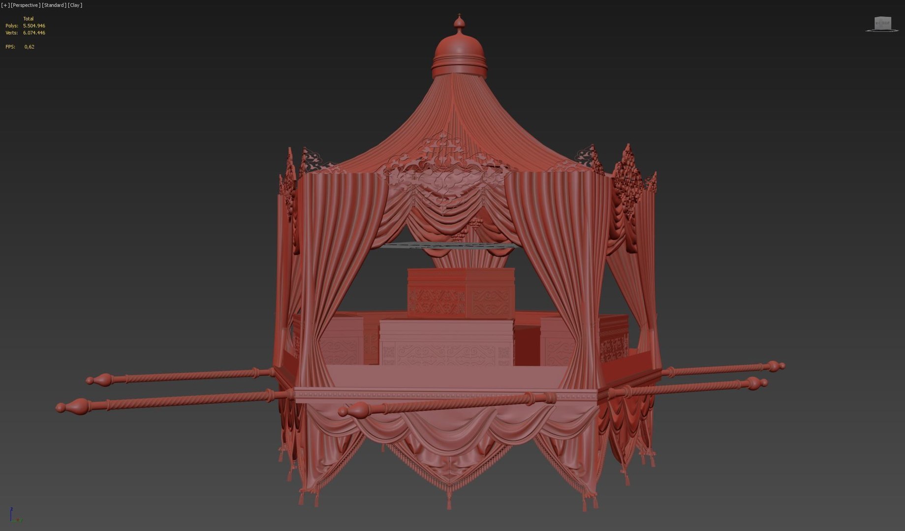 3D model Palanquin 2 traditional islamic tent with canopy - TurboSquid ...