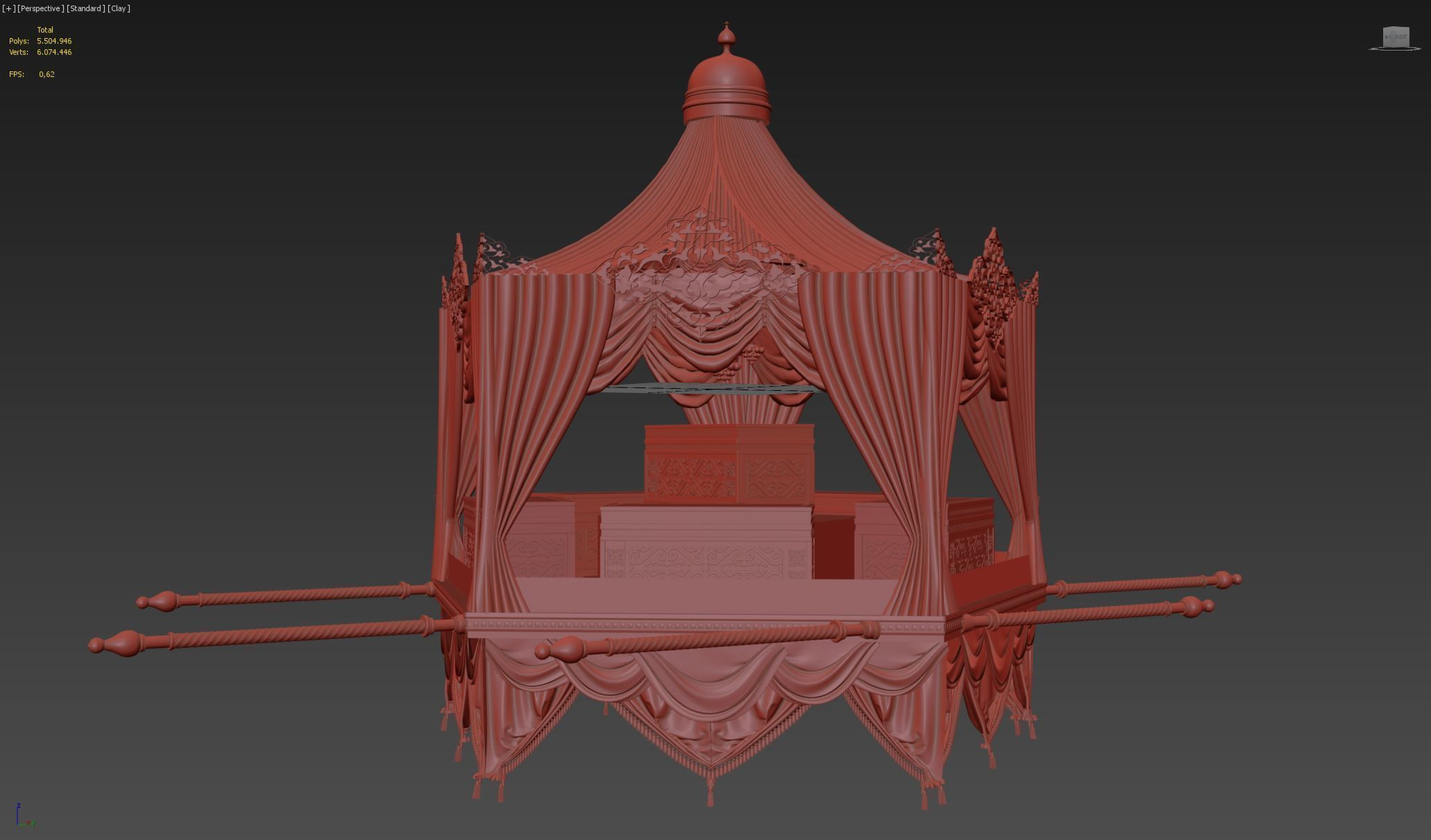 modelo 3d Palanquin 2 tienda islámica tradicional con dosel ...