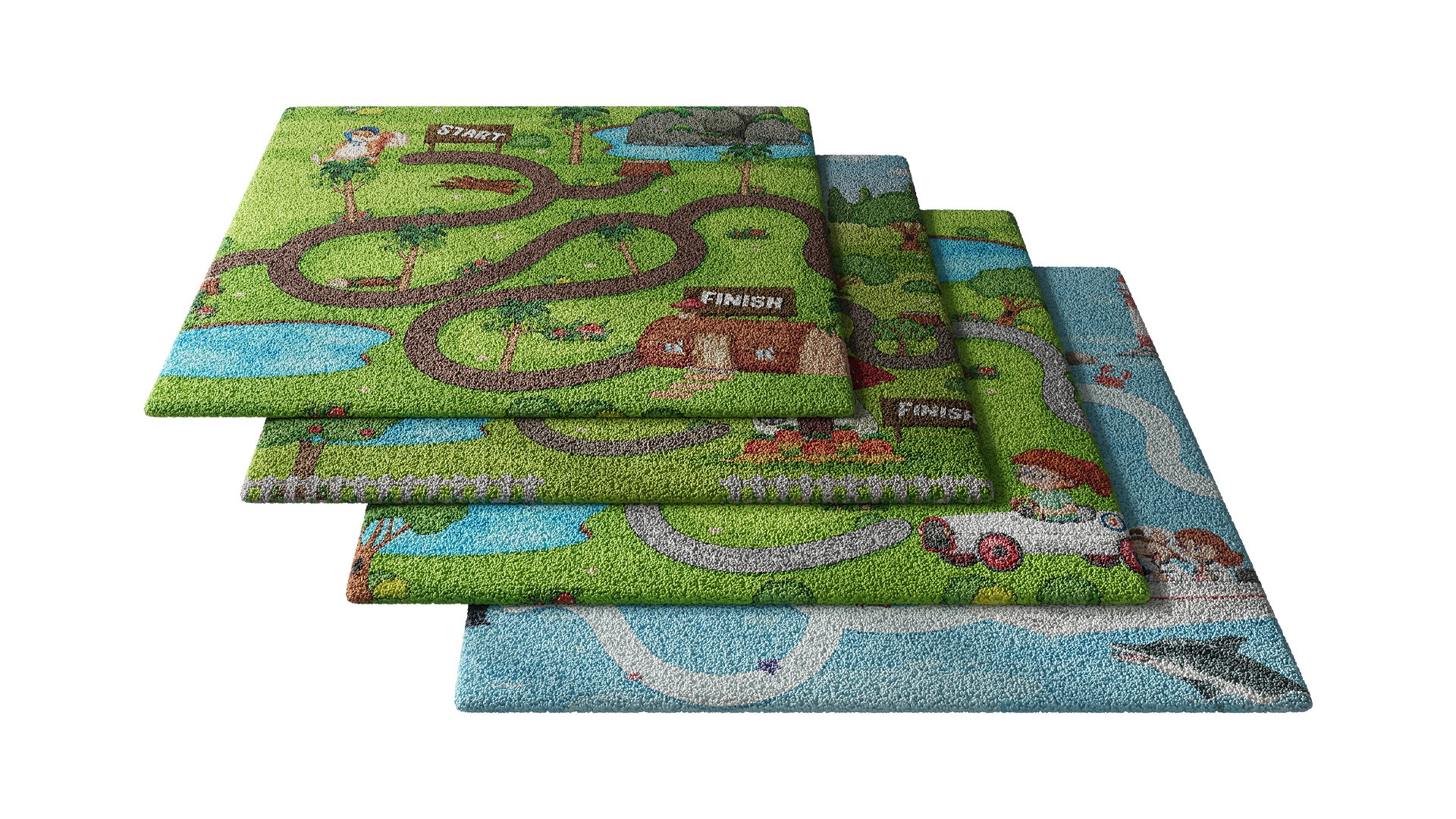 3D Kids Carpet Set 2 - TurboSquid 2280451