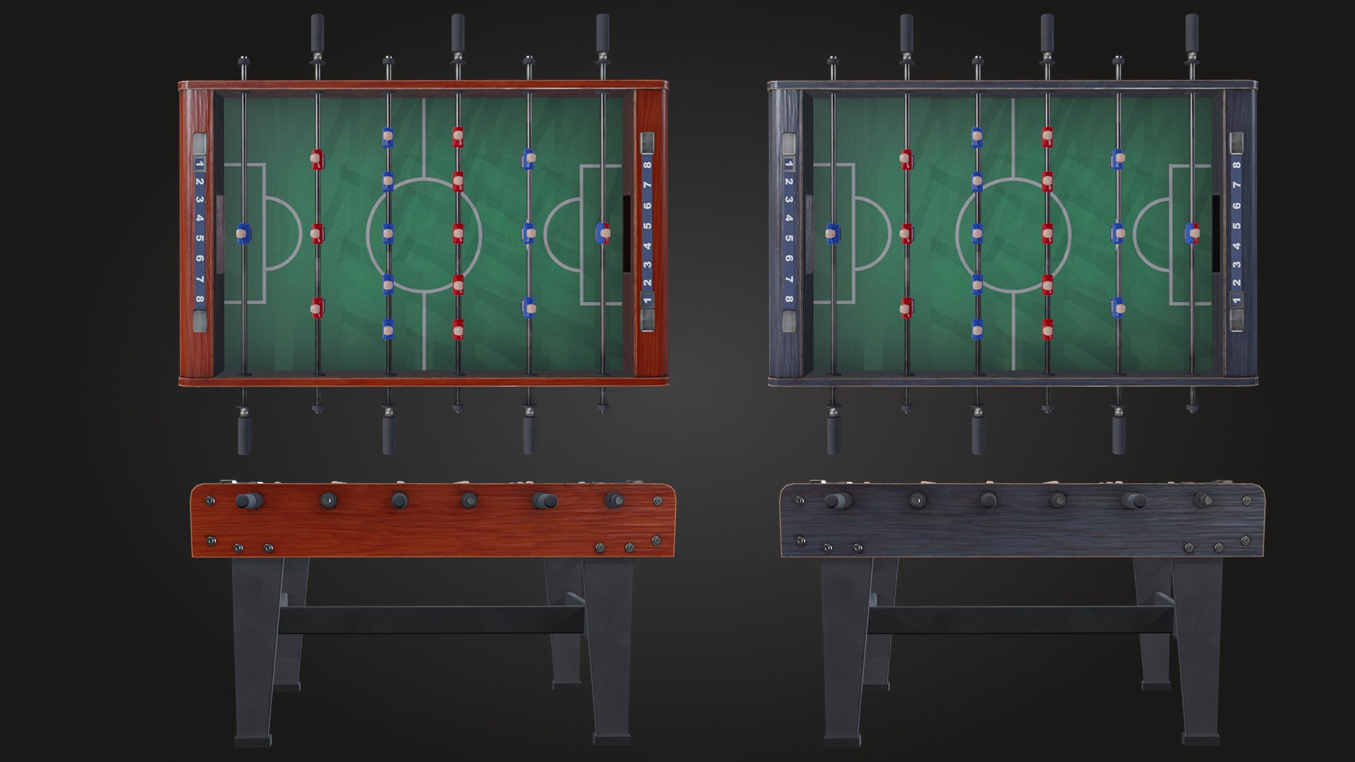 3D Table Football Model - TurboSquid 2350367