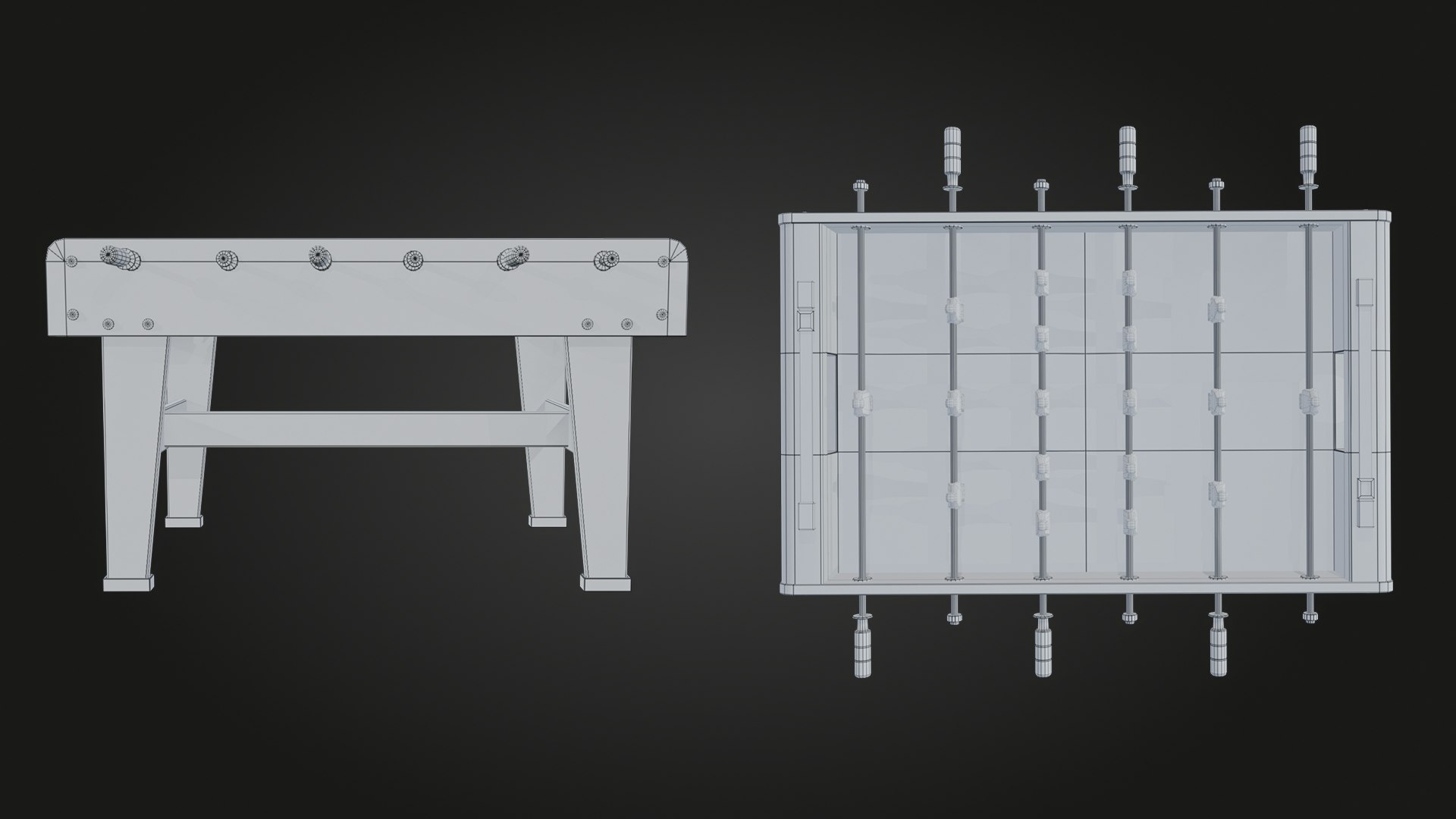 3D Table Football Model - TurboSquid 2350367