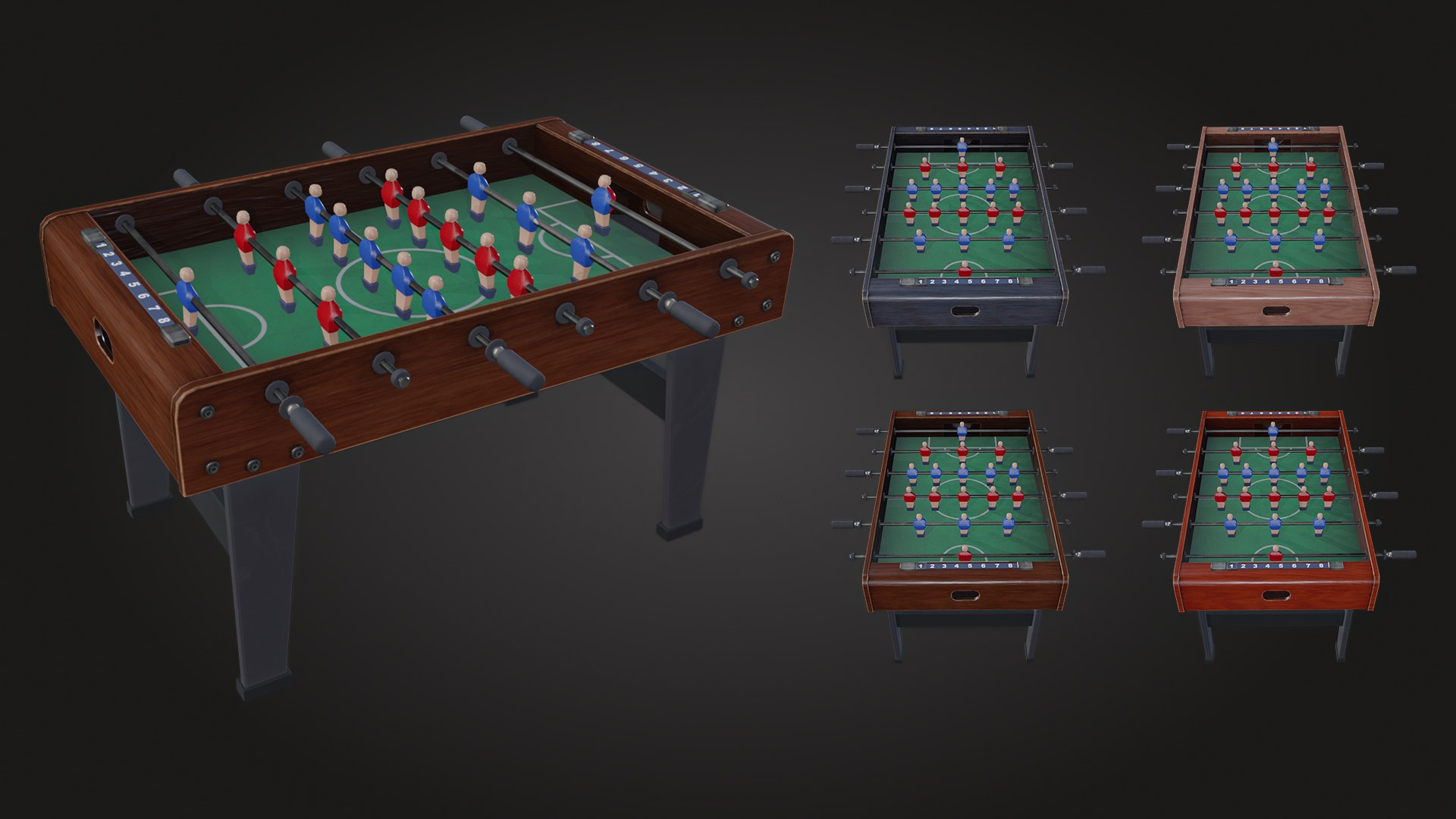 3D Table Football Model - TurboSquid 2350367