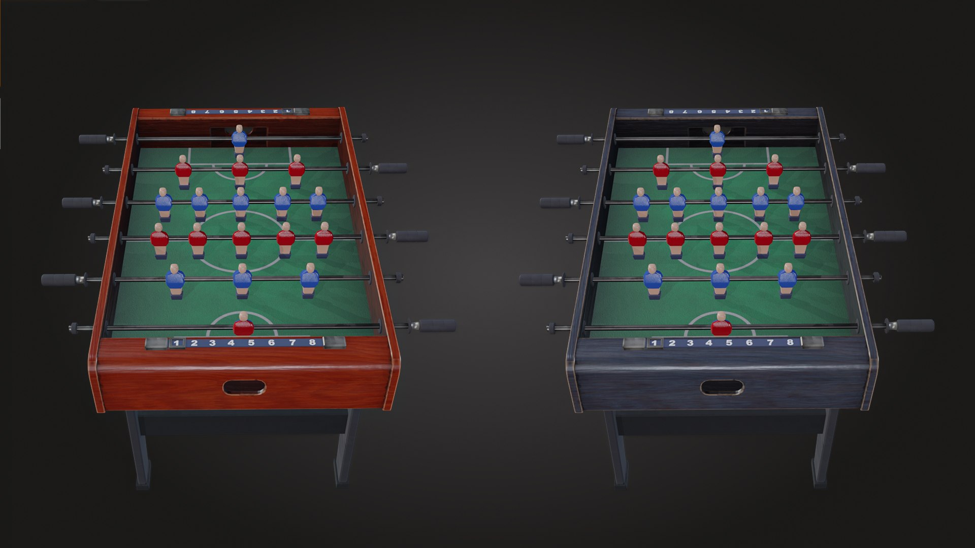 3D Table Football Model - TurboSquid 2350367