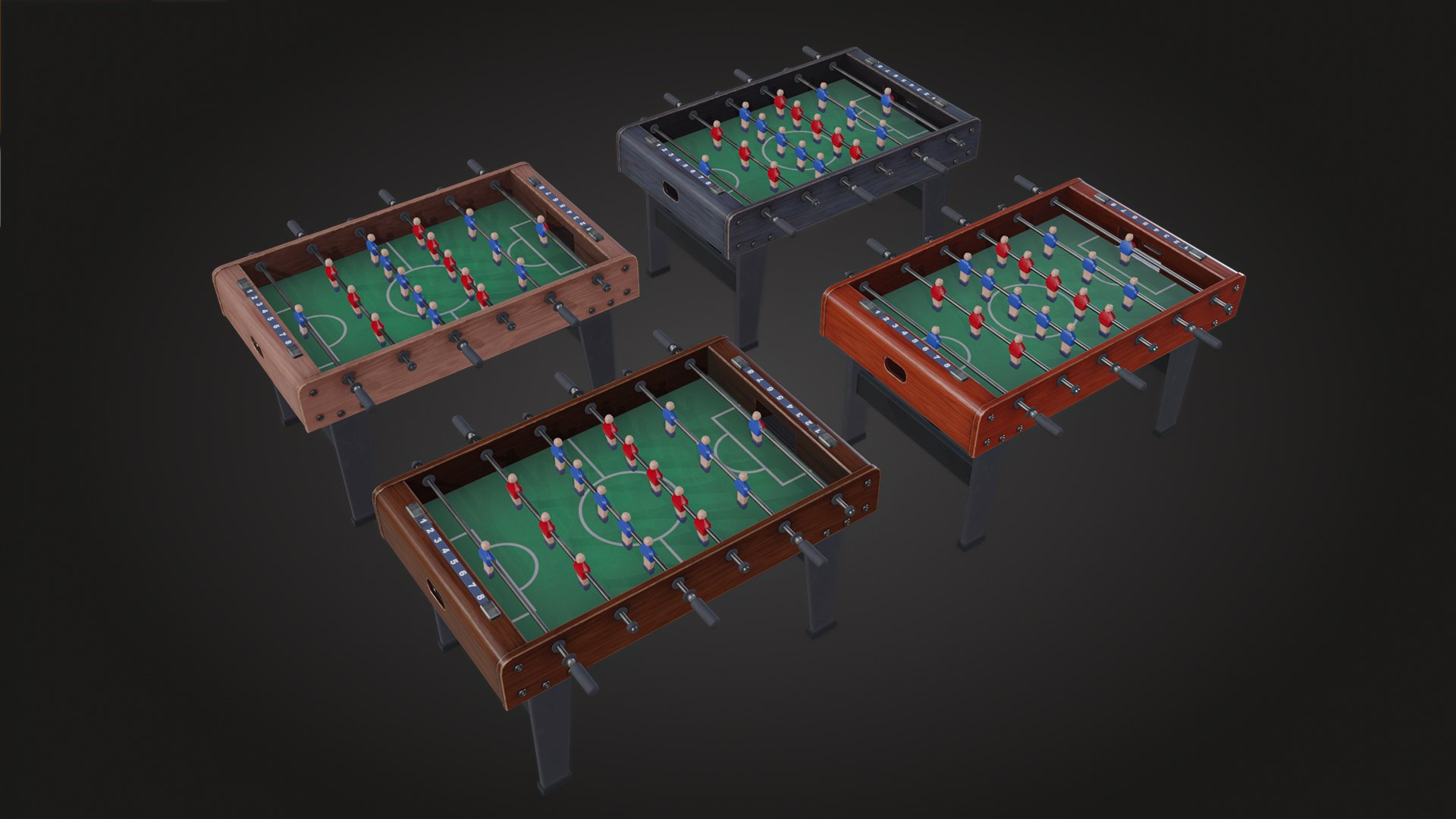 3D Table Football Model - TurboSquid 2350367