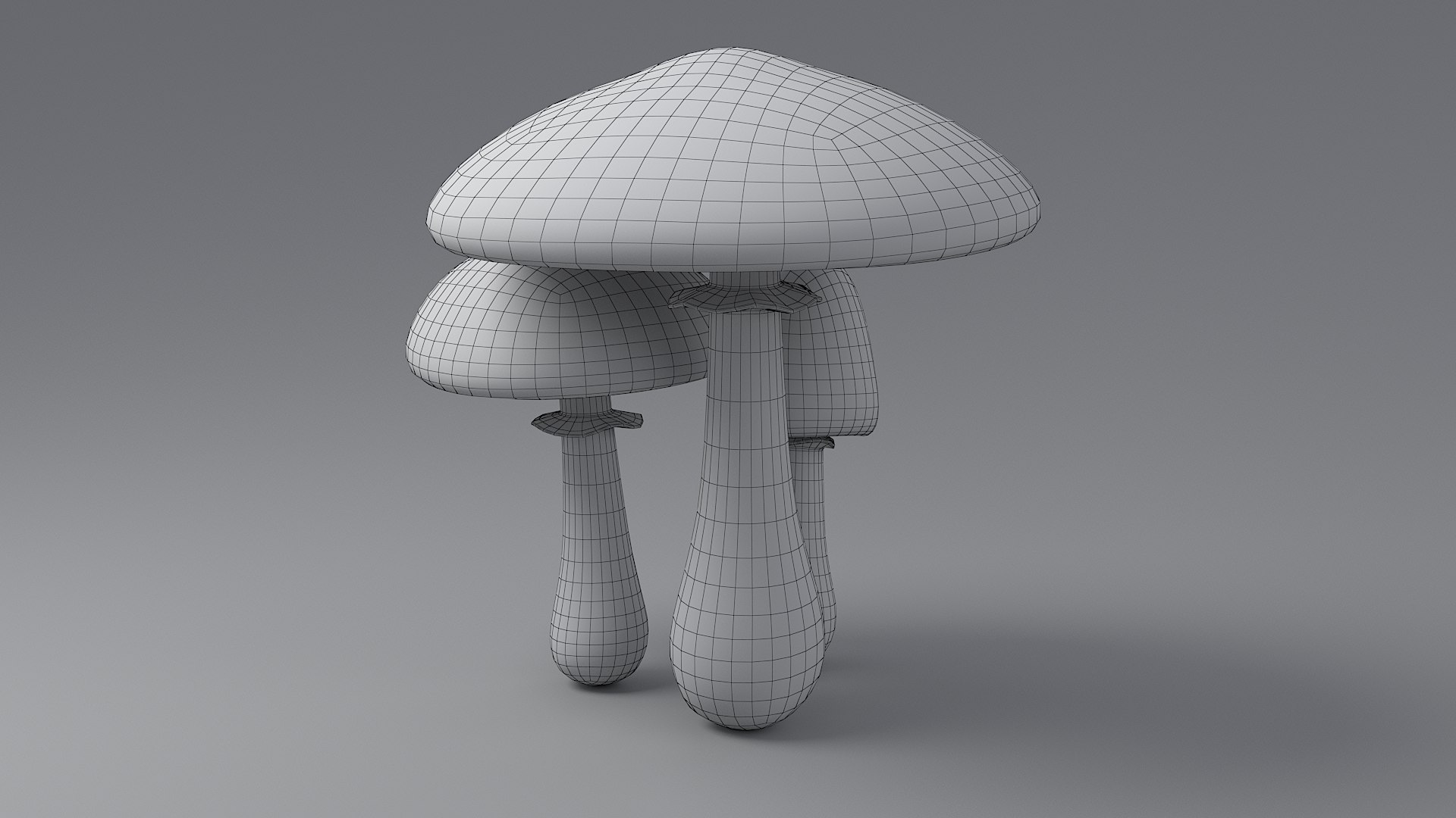 Cartoon Mushrooms 04 3D Model - TurboSquid 2057064