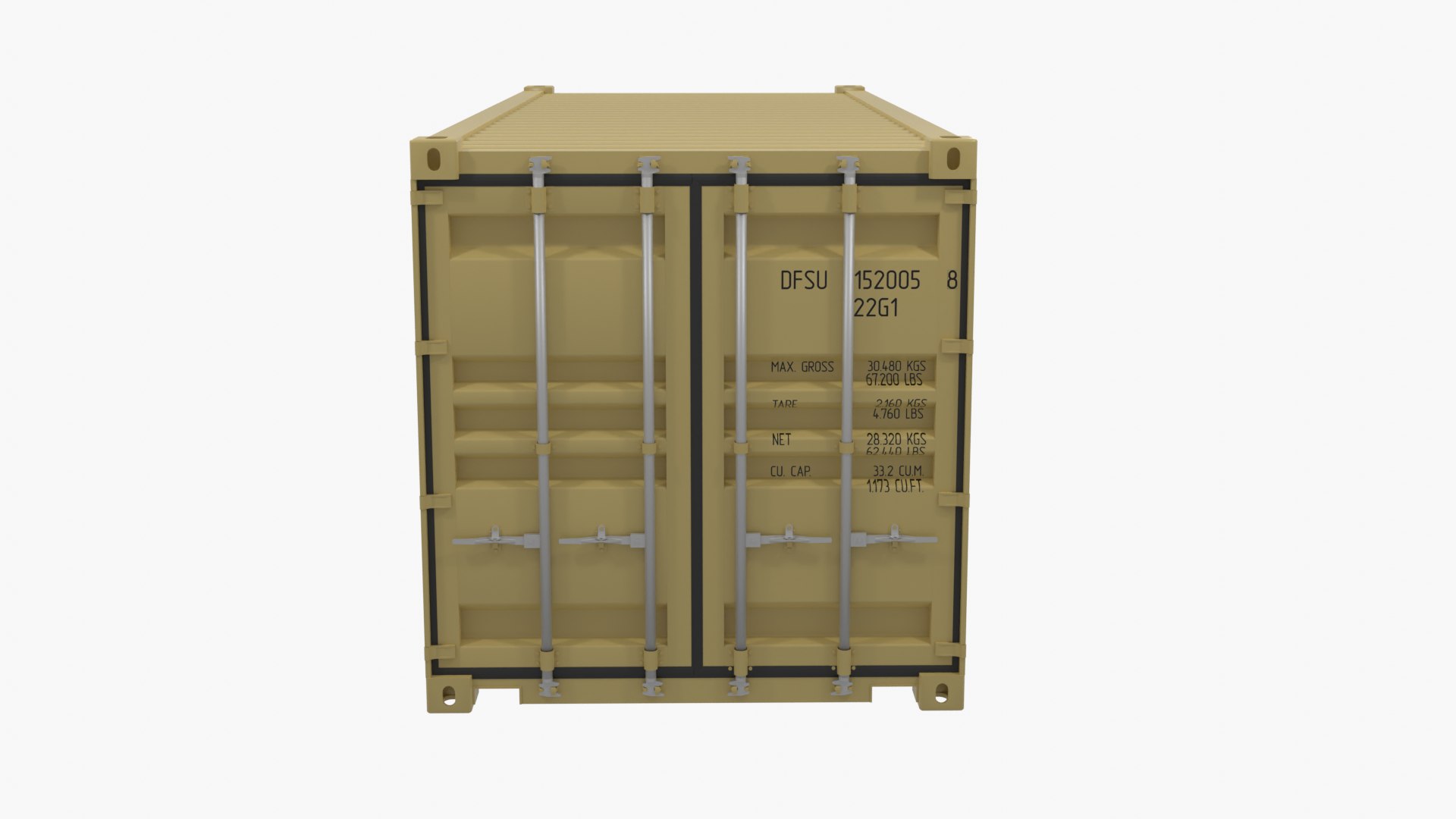 3D Container 20ft Dry Van - TurboSquid 2010307