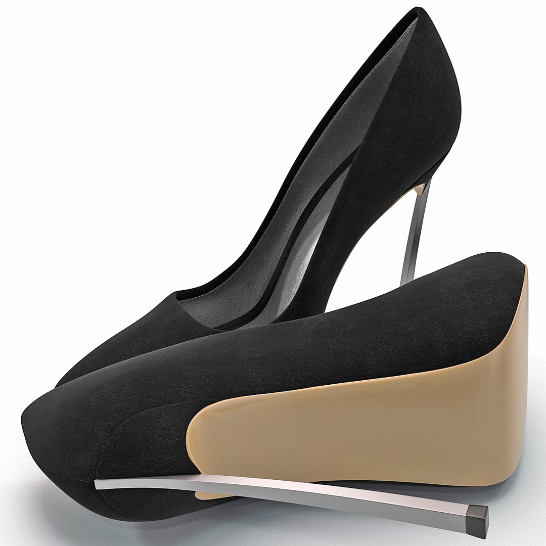 d model stiletto shoes