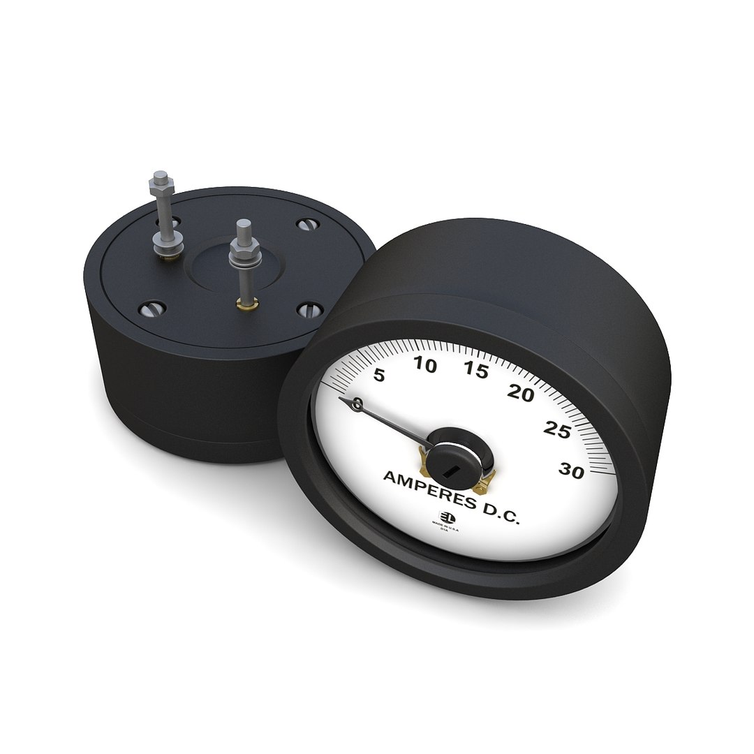 3D Vintage Dc Ammeter 14 - TurboSquid 1560390