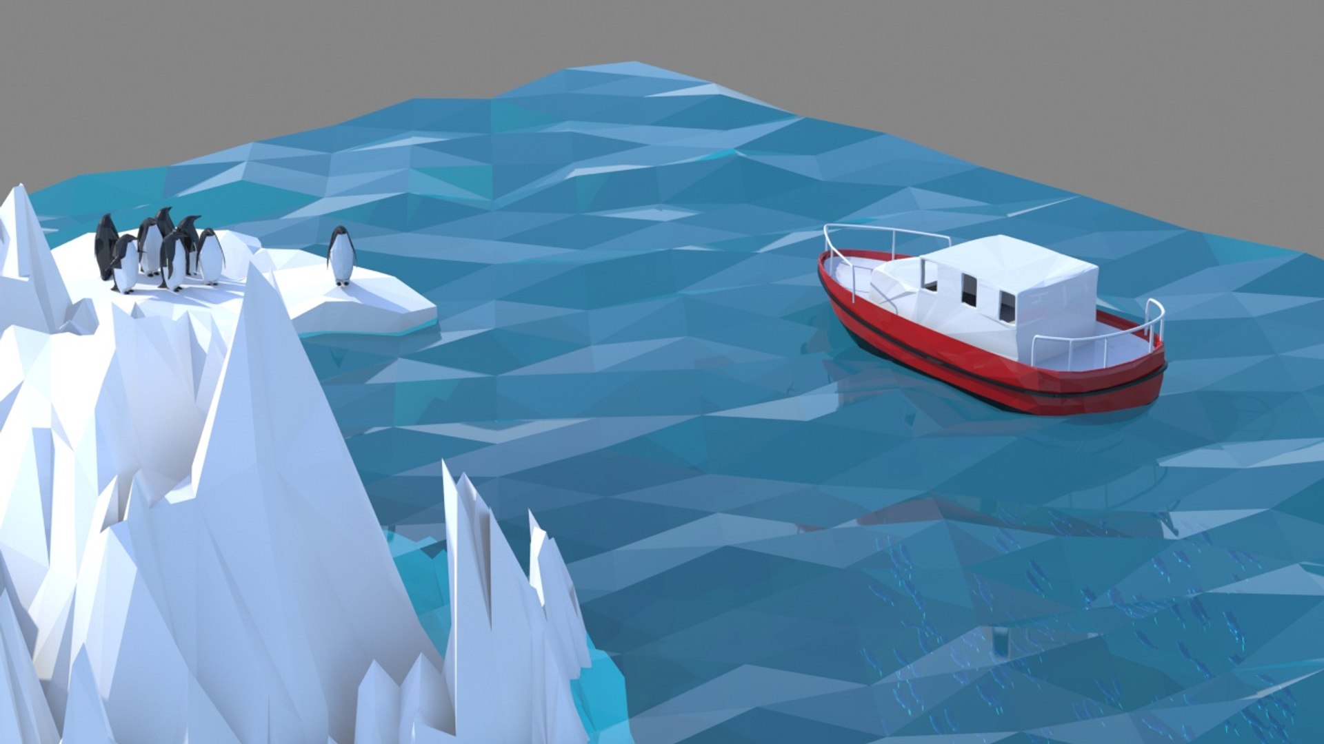 3d iceberg ice model