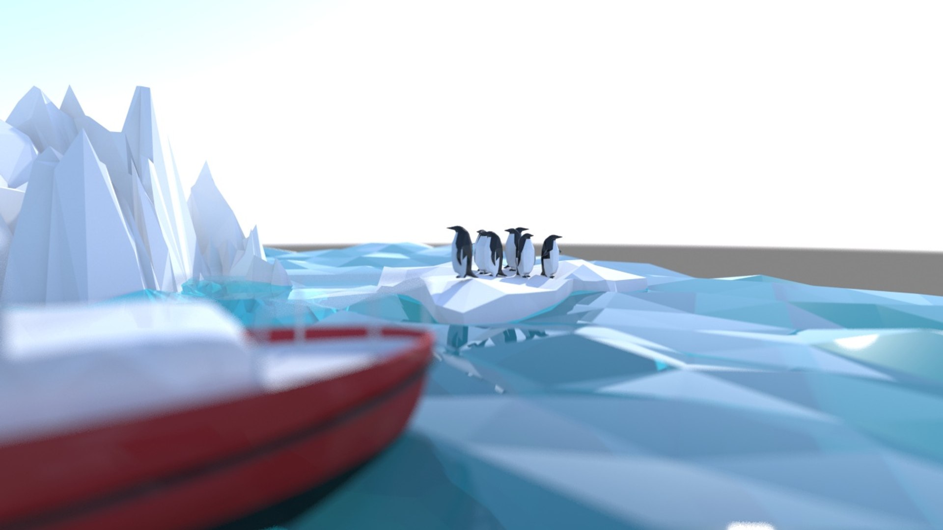 3d iceberg ice model
