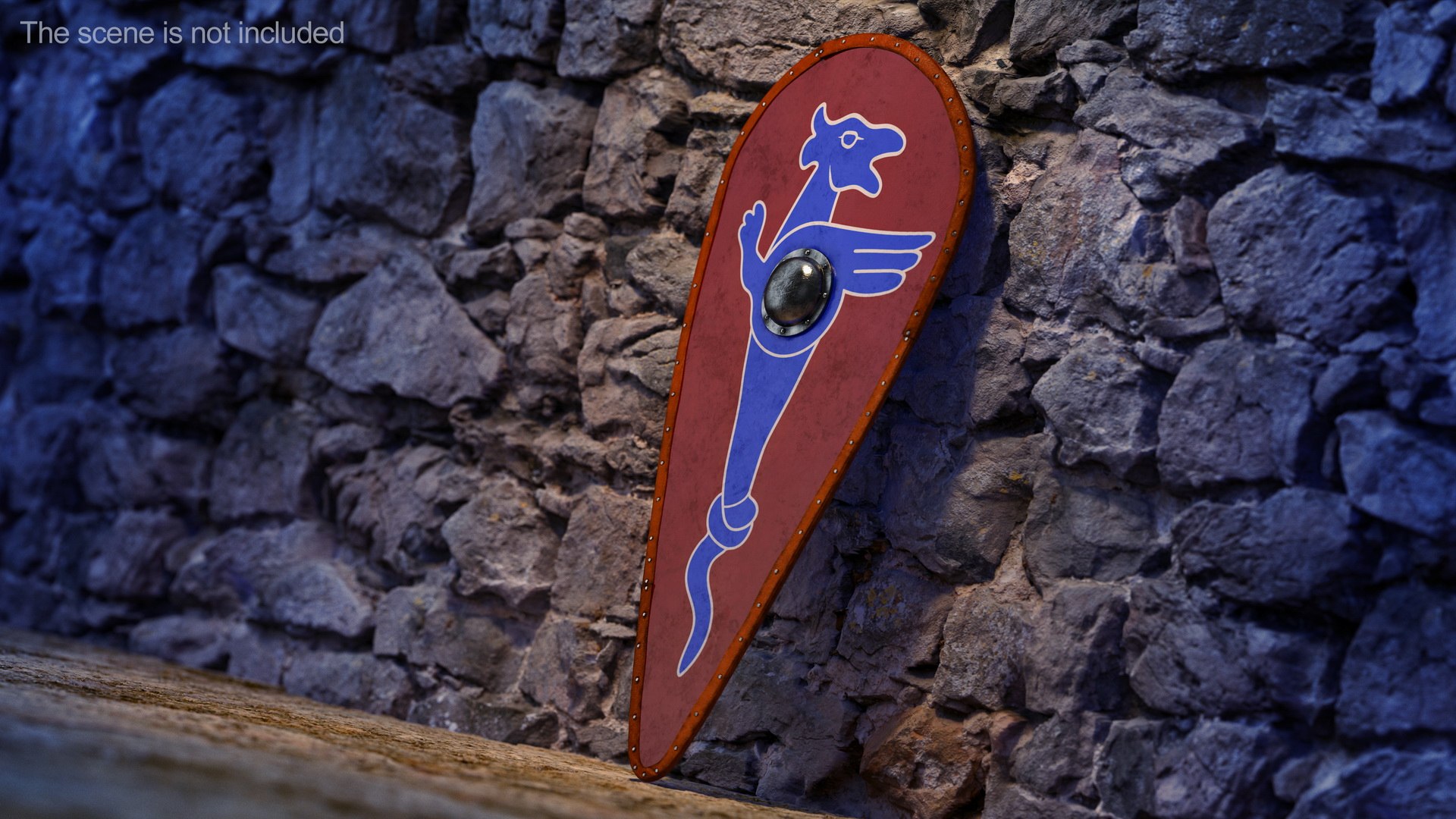 3d Model Norman Shield Dragon Emblem