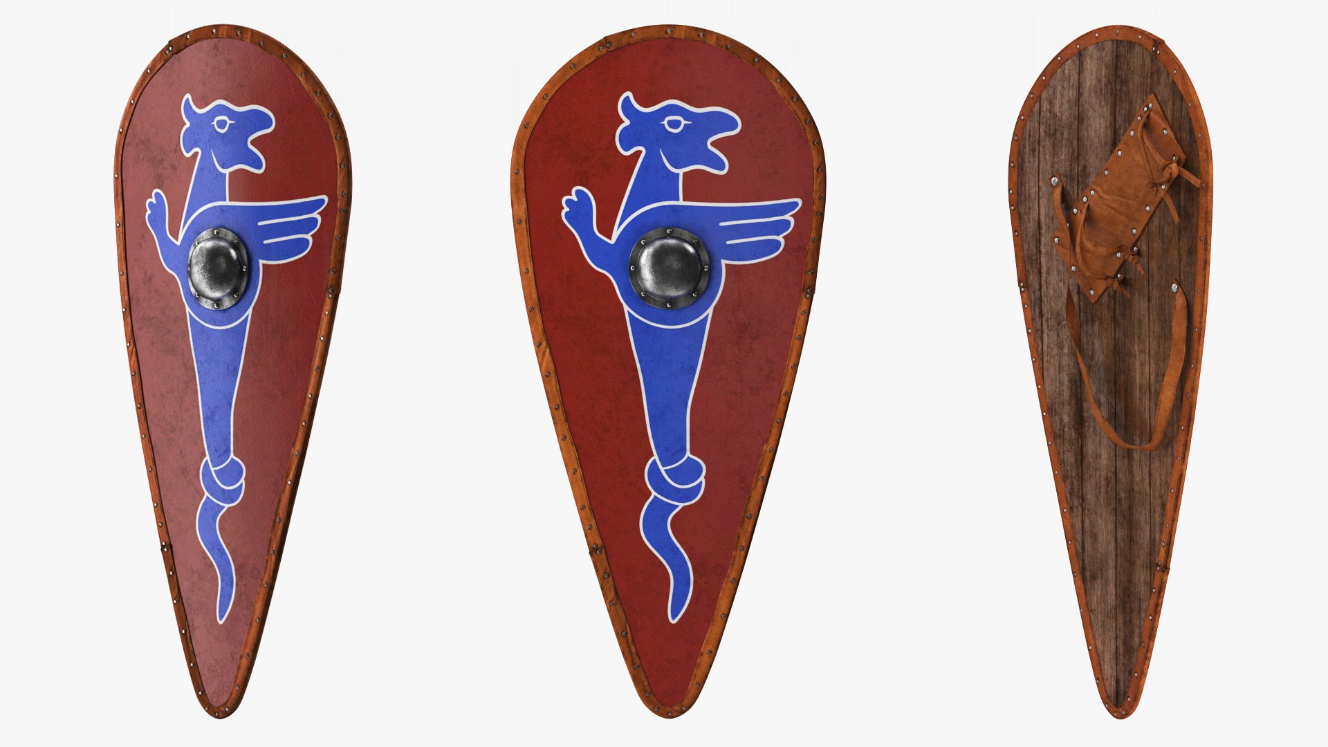 3d Model Norman Shield Dragon Emblem