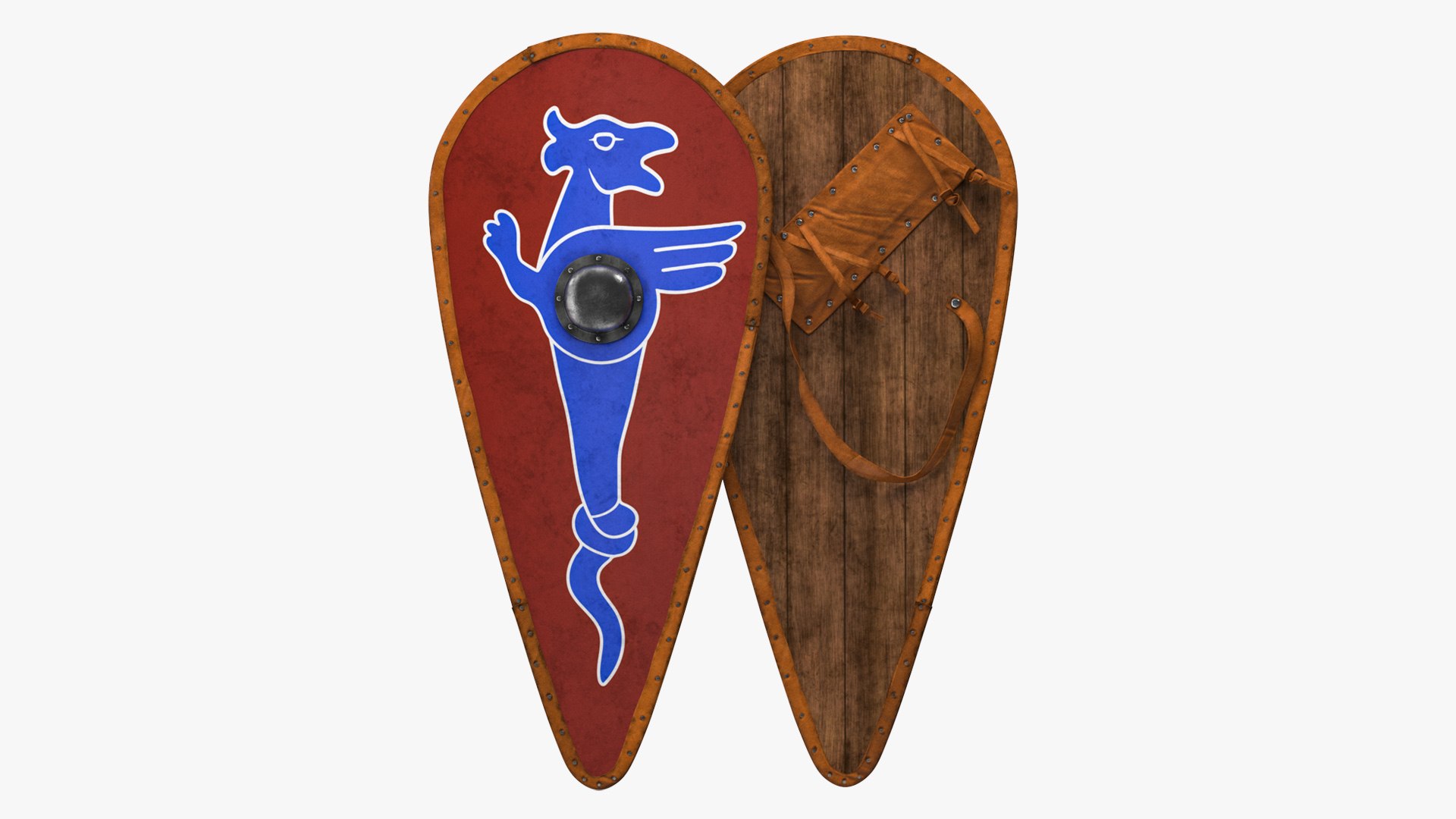 3d Model Norman Shield Dragon Emblem