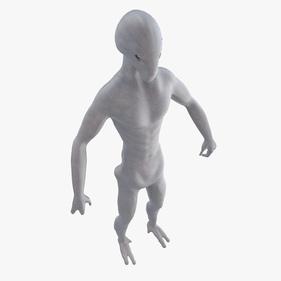 alien humanoid 3d obj